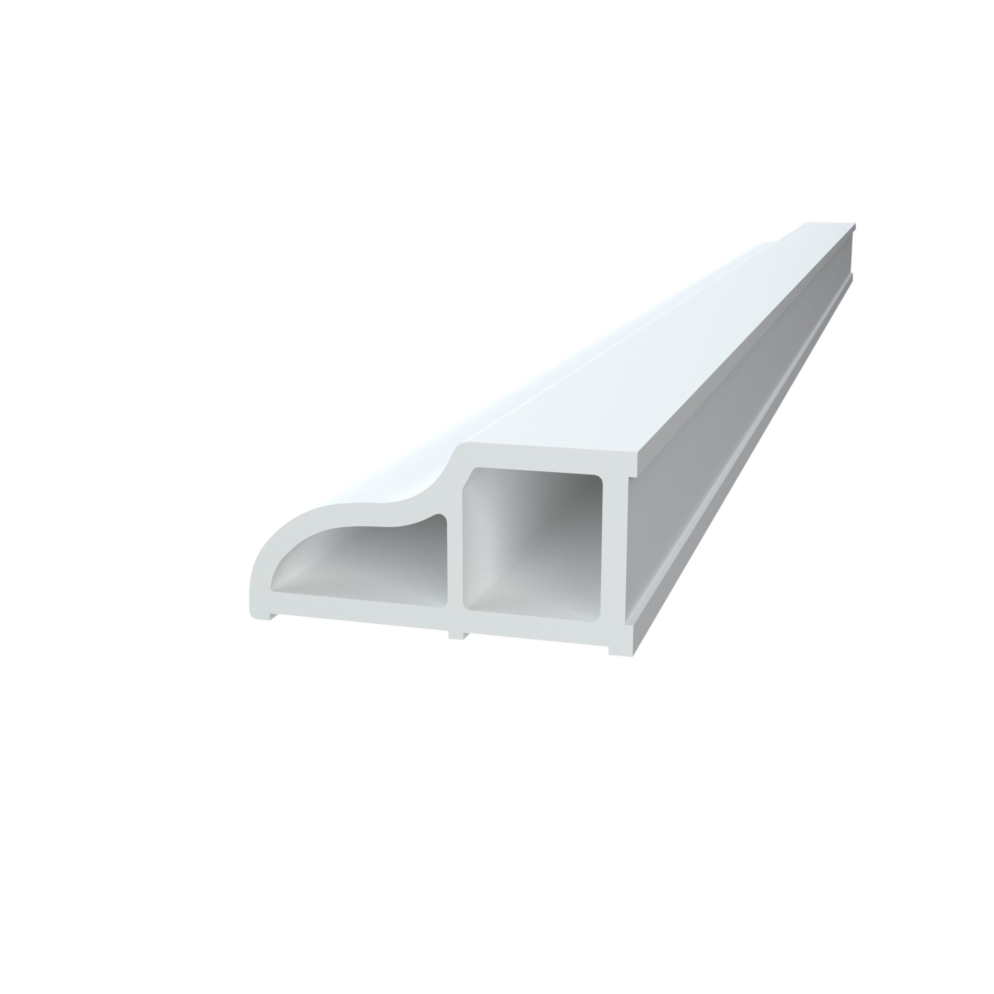 Crystal White Polyvinyl chloride (PVC) Architrave (L)2500mm (W)25mm