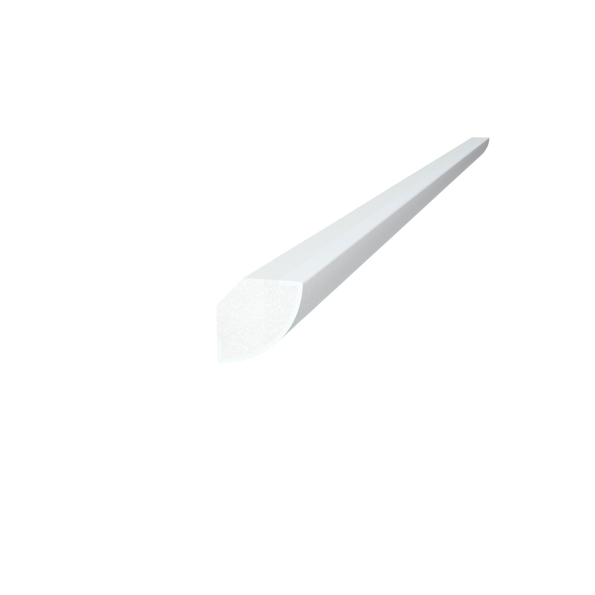 Crystal White PVC Quadrant Architrave, (L)2.5m (W)12mm | DIY at B&Q
