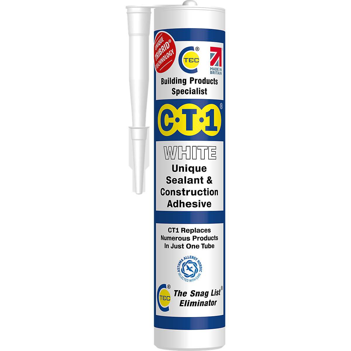 CT1 Sealant & Adhesive Tribrid White Multi-purpose Sealant, 290ml CT1 Sealant & Adhesive Tribrid White Multi-purpose Sealant, 290ml