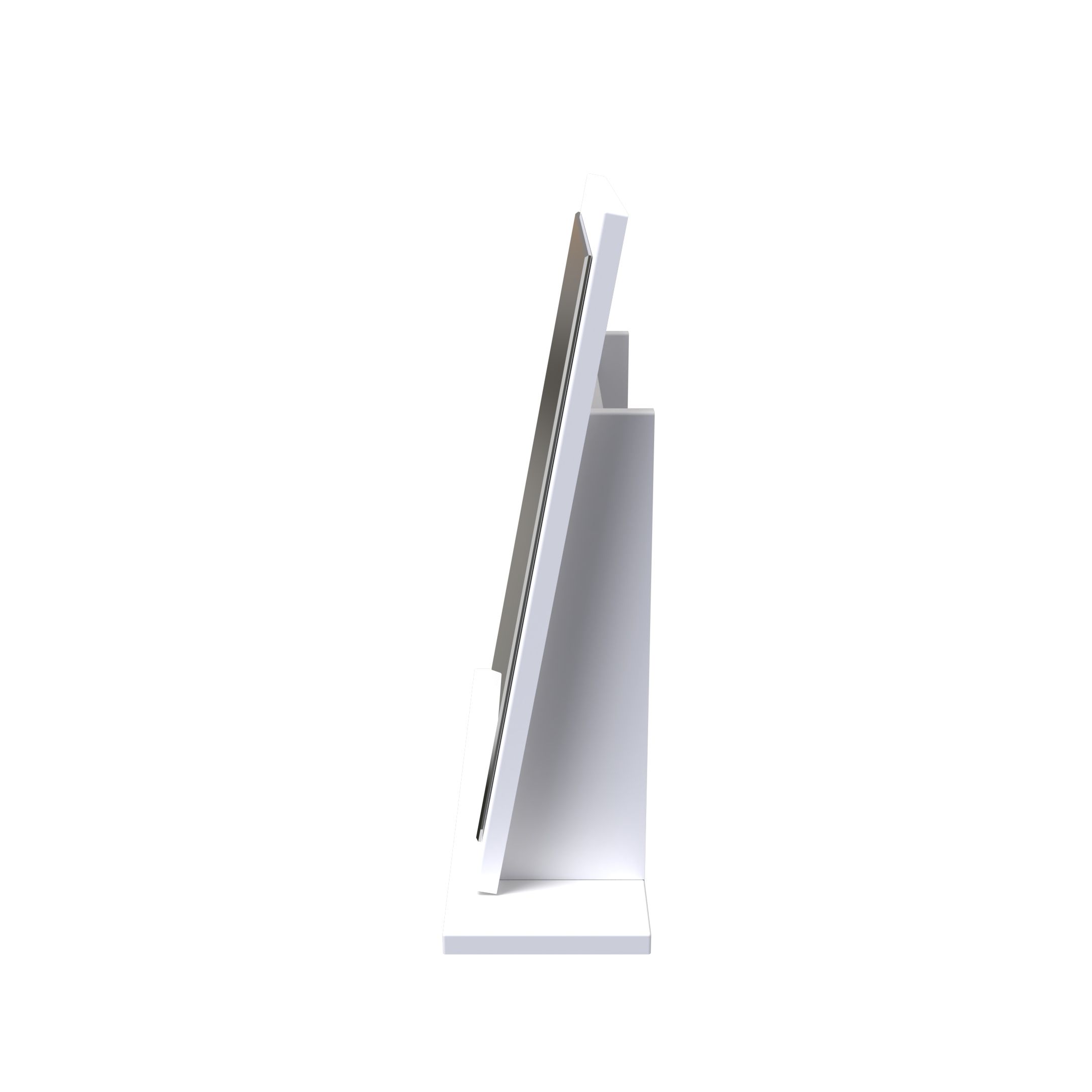 Cube White Rectangular Freestanding Framed mirror, (H)50.5cm (W)48cm