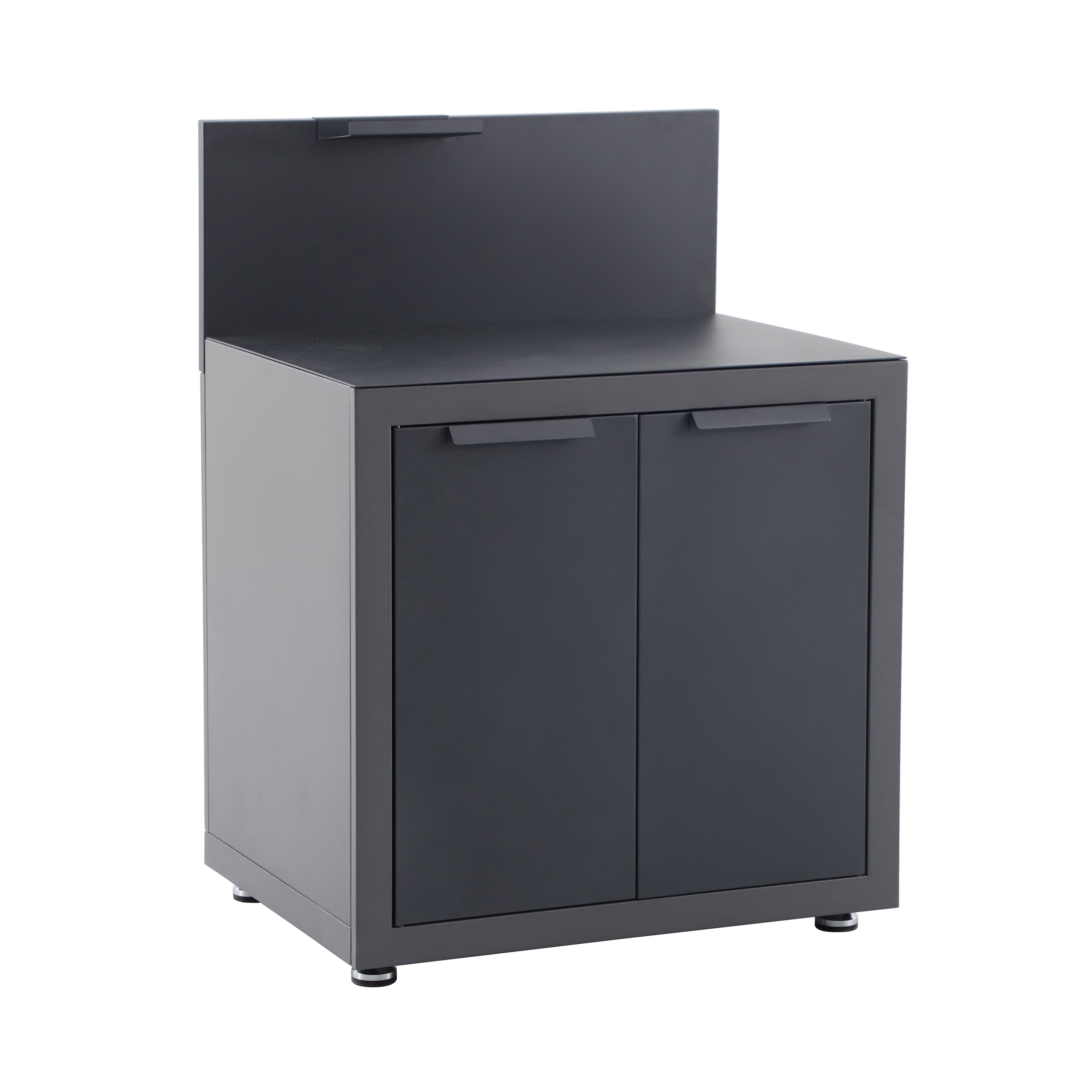 Cucino Grey Open Steel Outdoor kitchen cabinet unit