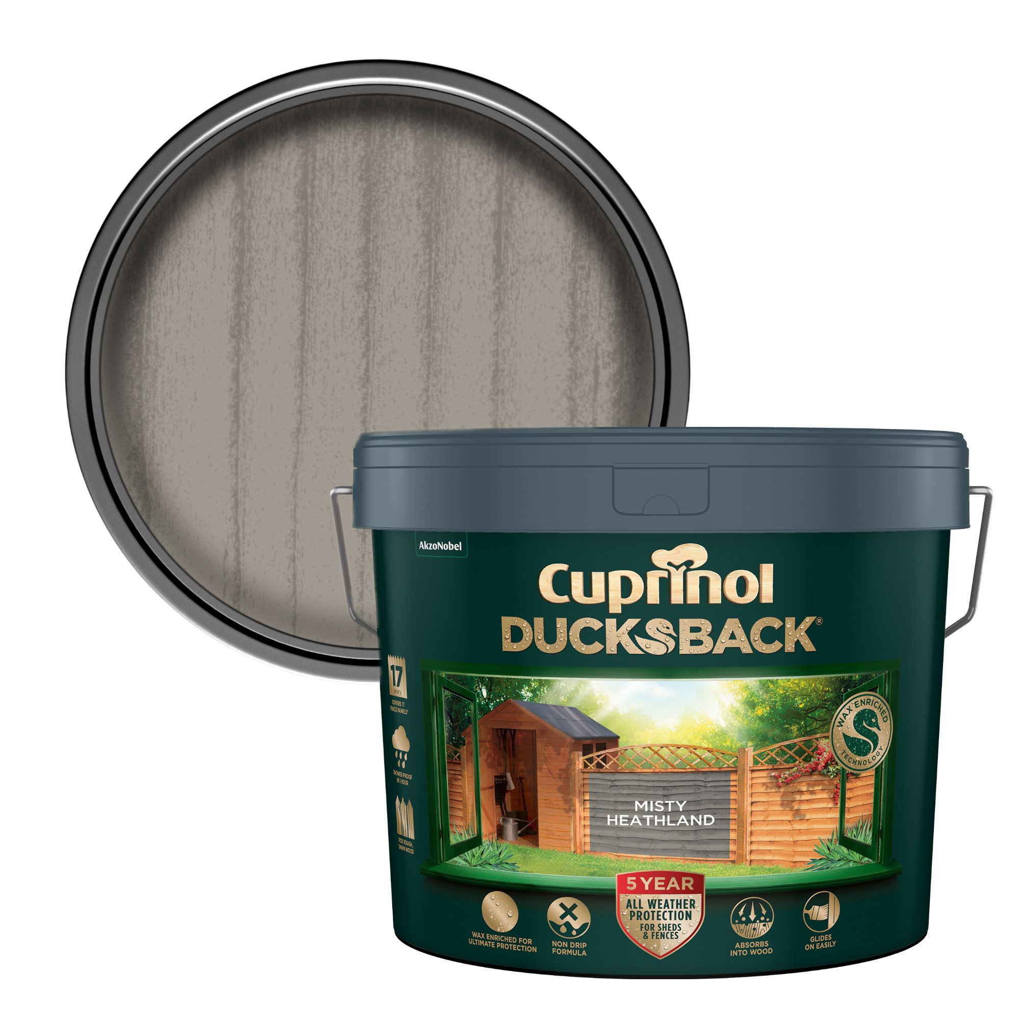Cuprinol Ducksback Misty Heathland Matt Exterior Arbours, fencing ...