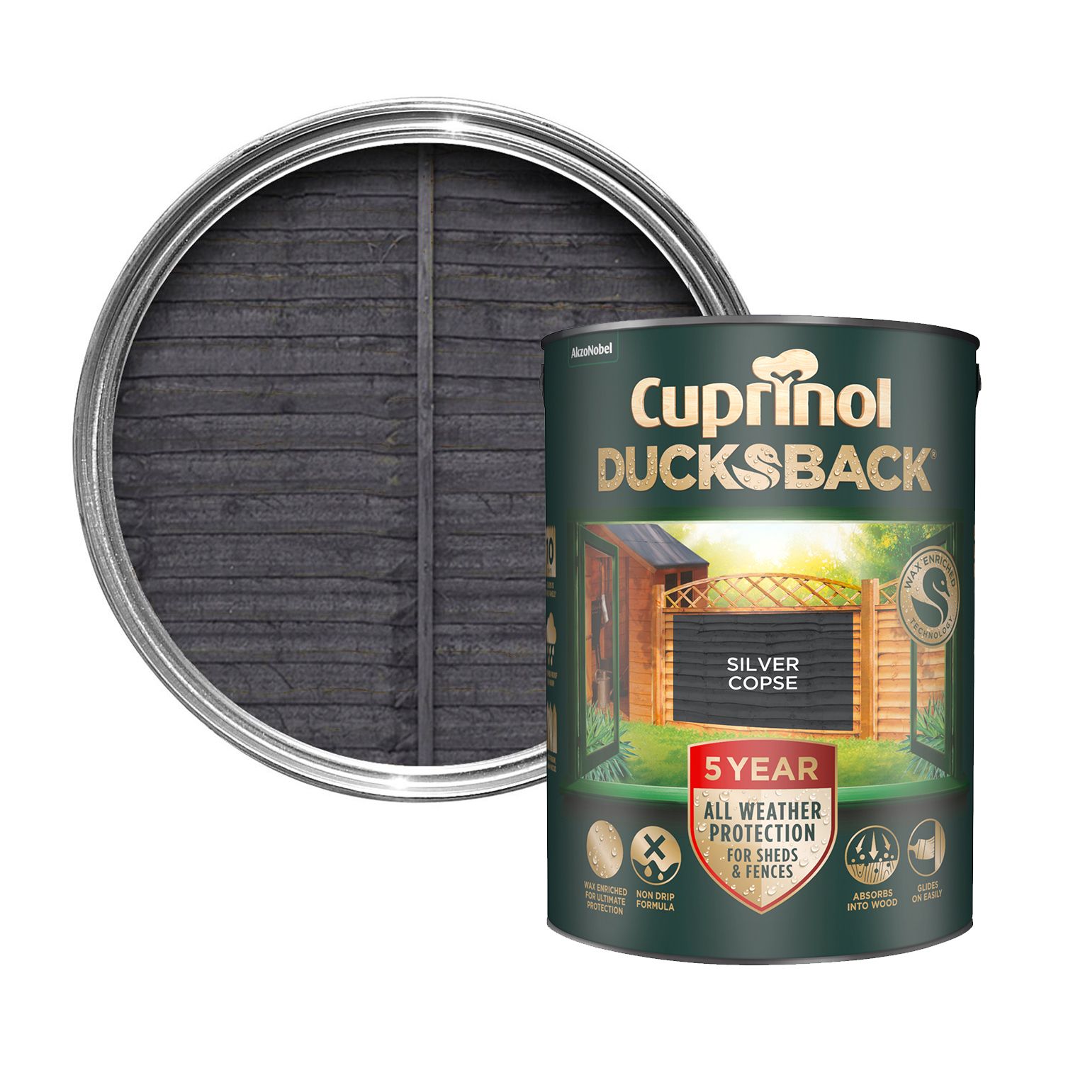 Cuprinol Ducksback Silver Copse Matt Multi-surface Exterior Treatment ...