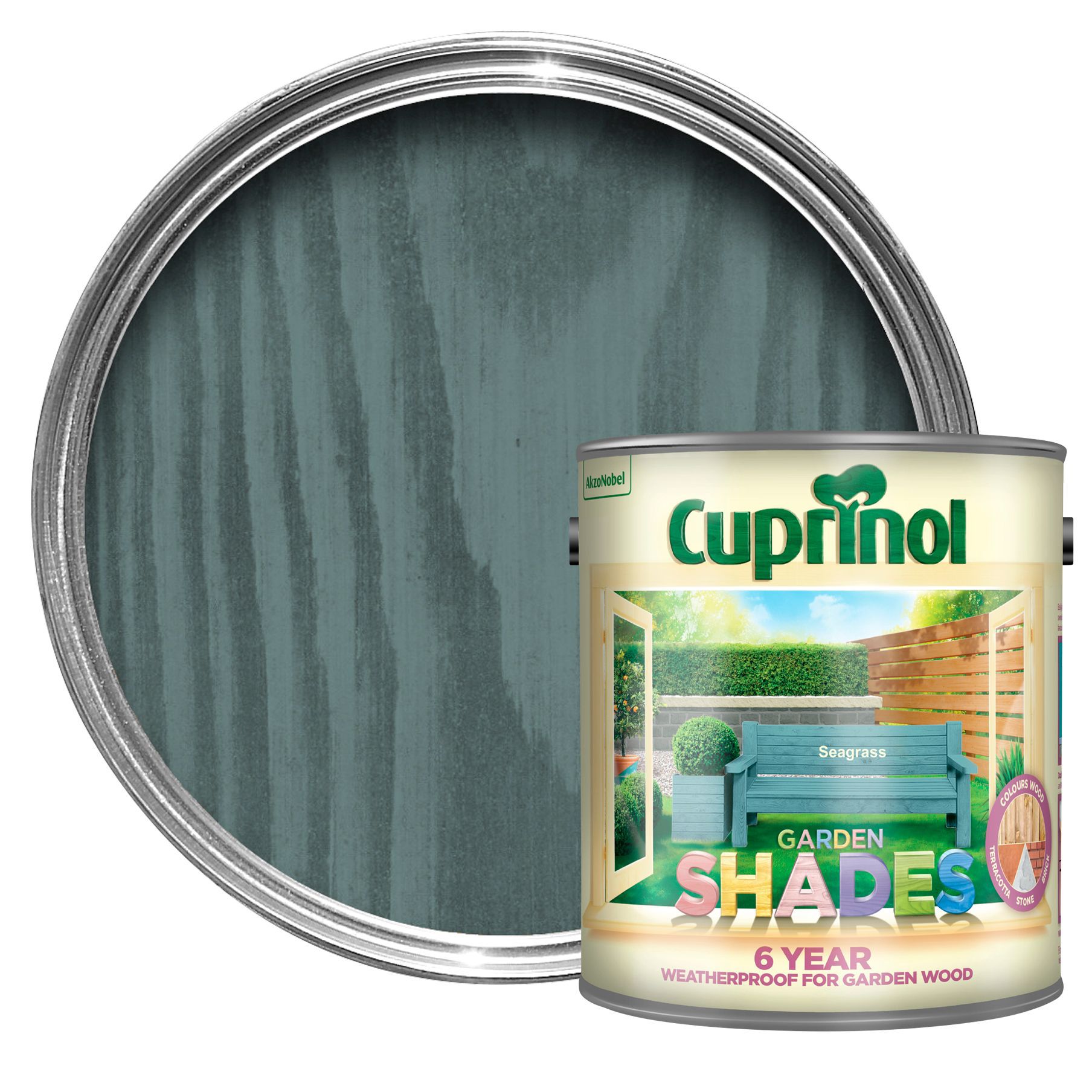 Cuprinol Garden shades Seagrass Matt Multi-surface Exterior Wood paint ...