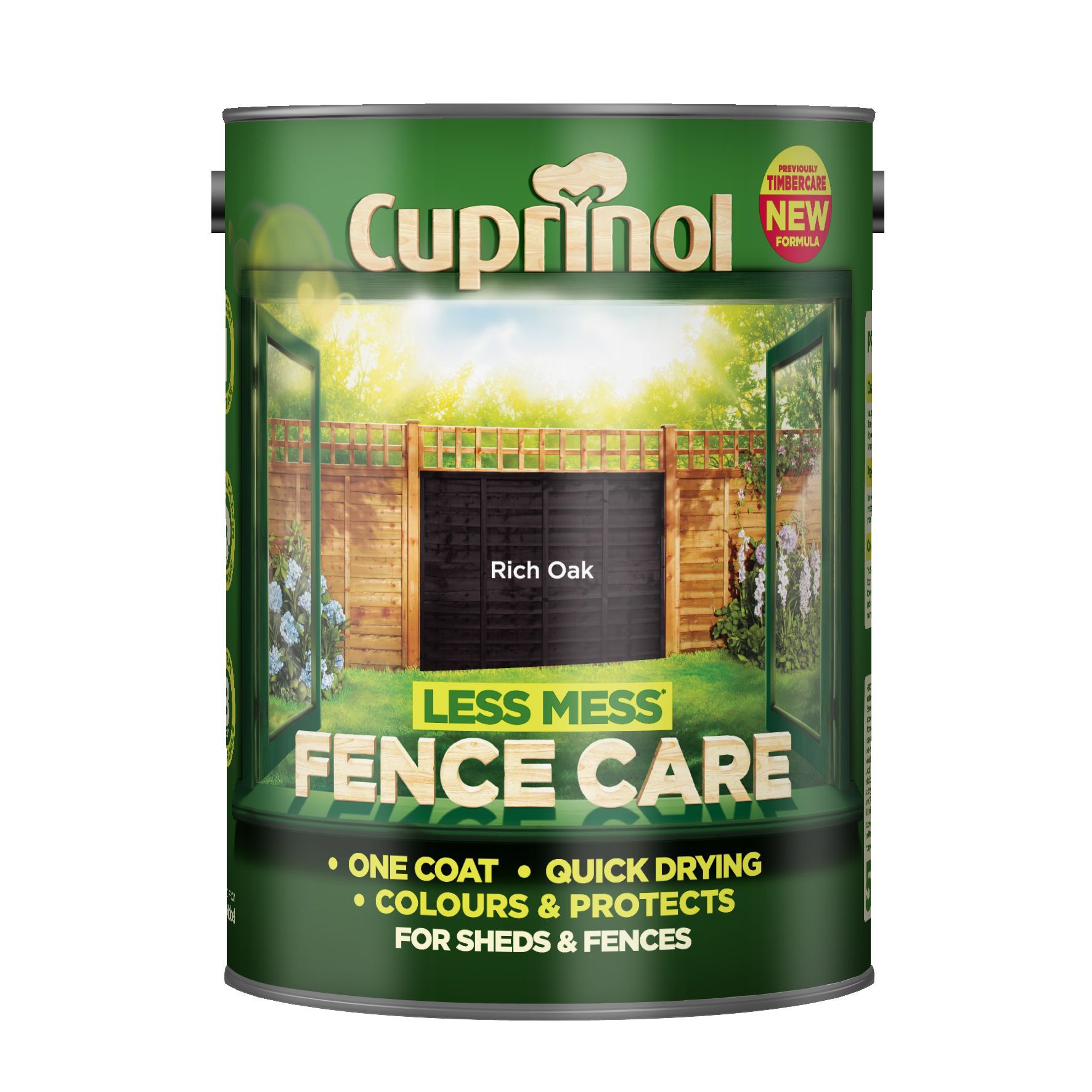 Cuprinol Less mess fence care Rich oak Matt Multi-surface Exterior ...