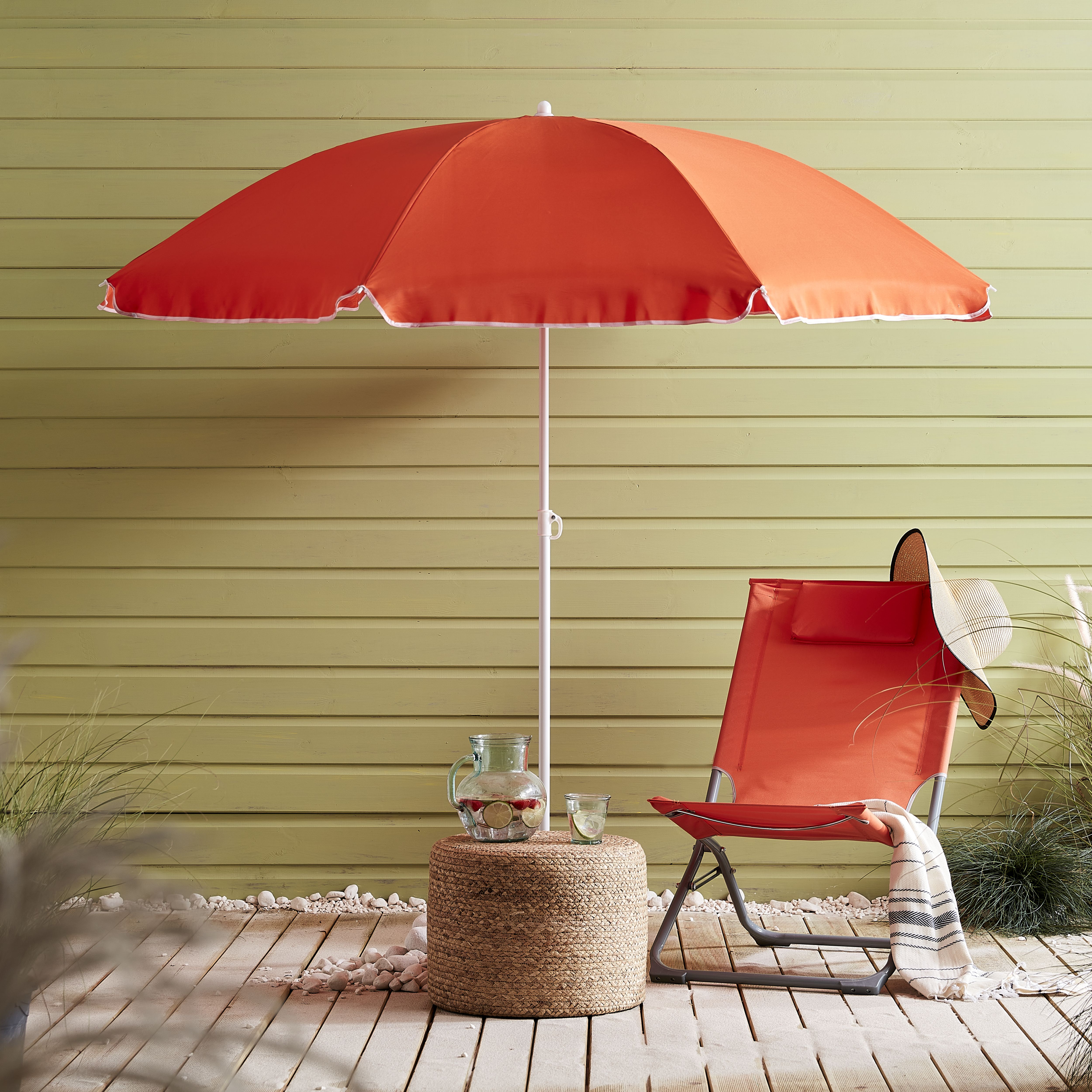 Curacao (H) 1.88m Mandarin orange Standing parasol