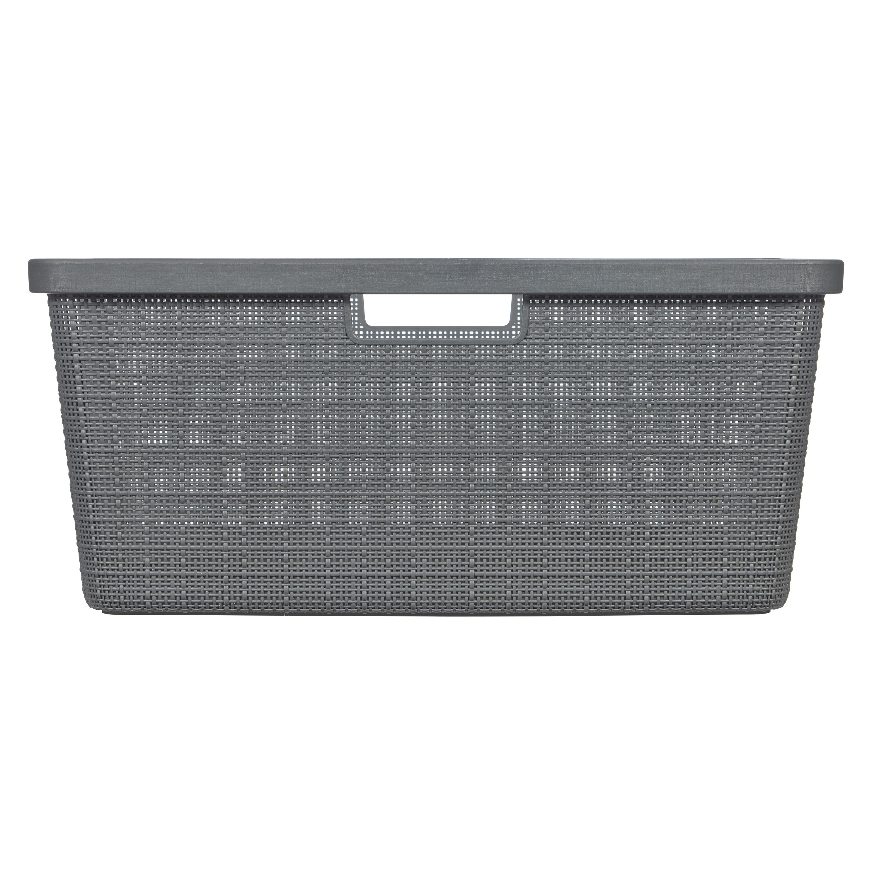 Curver Deep shadow Jute Plastic Laundry basket, 46L | £10 at B&Q
