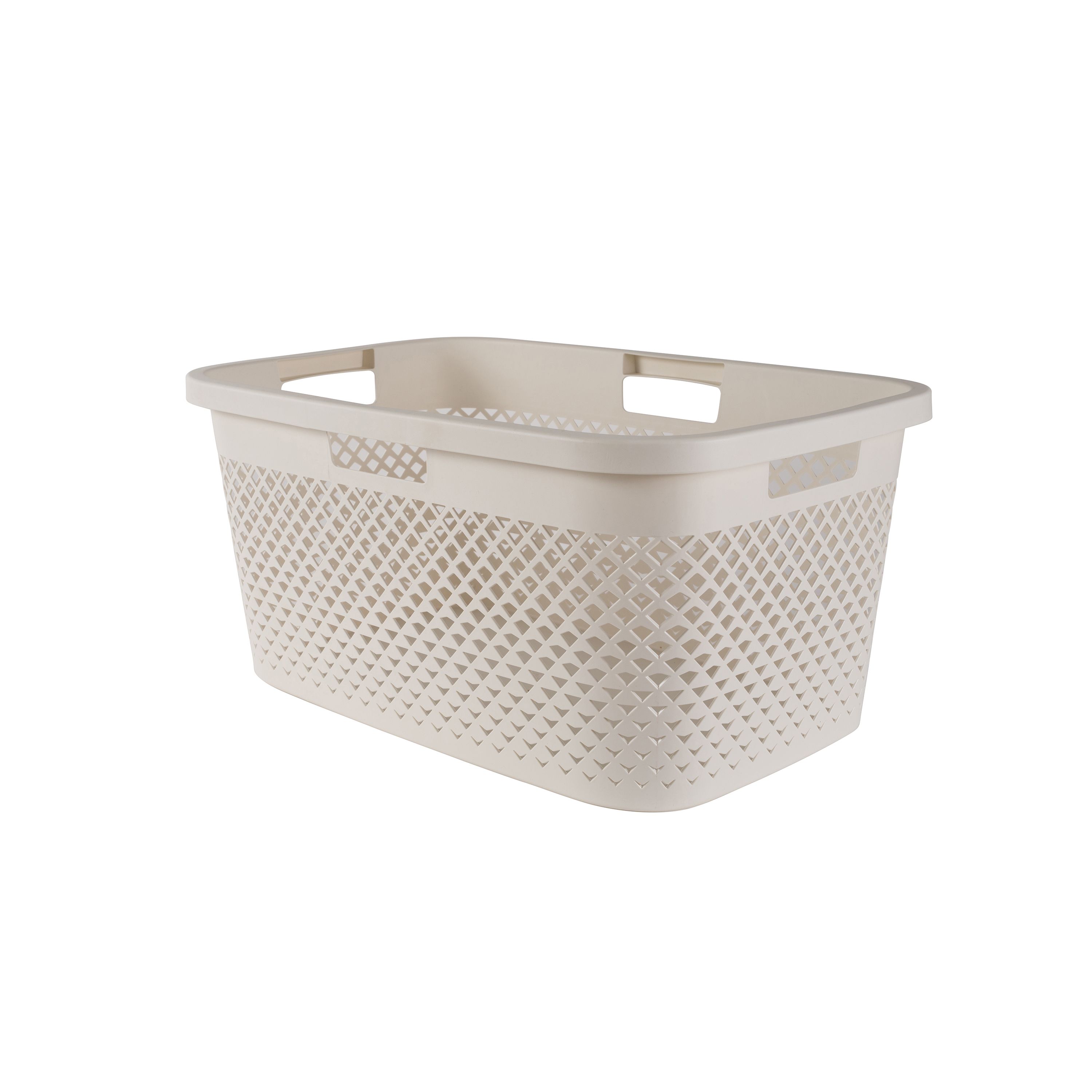 Curver Pure Oasis White Plastic Laundry basket, 47L