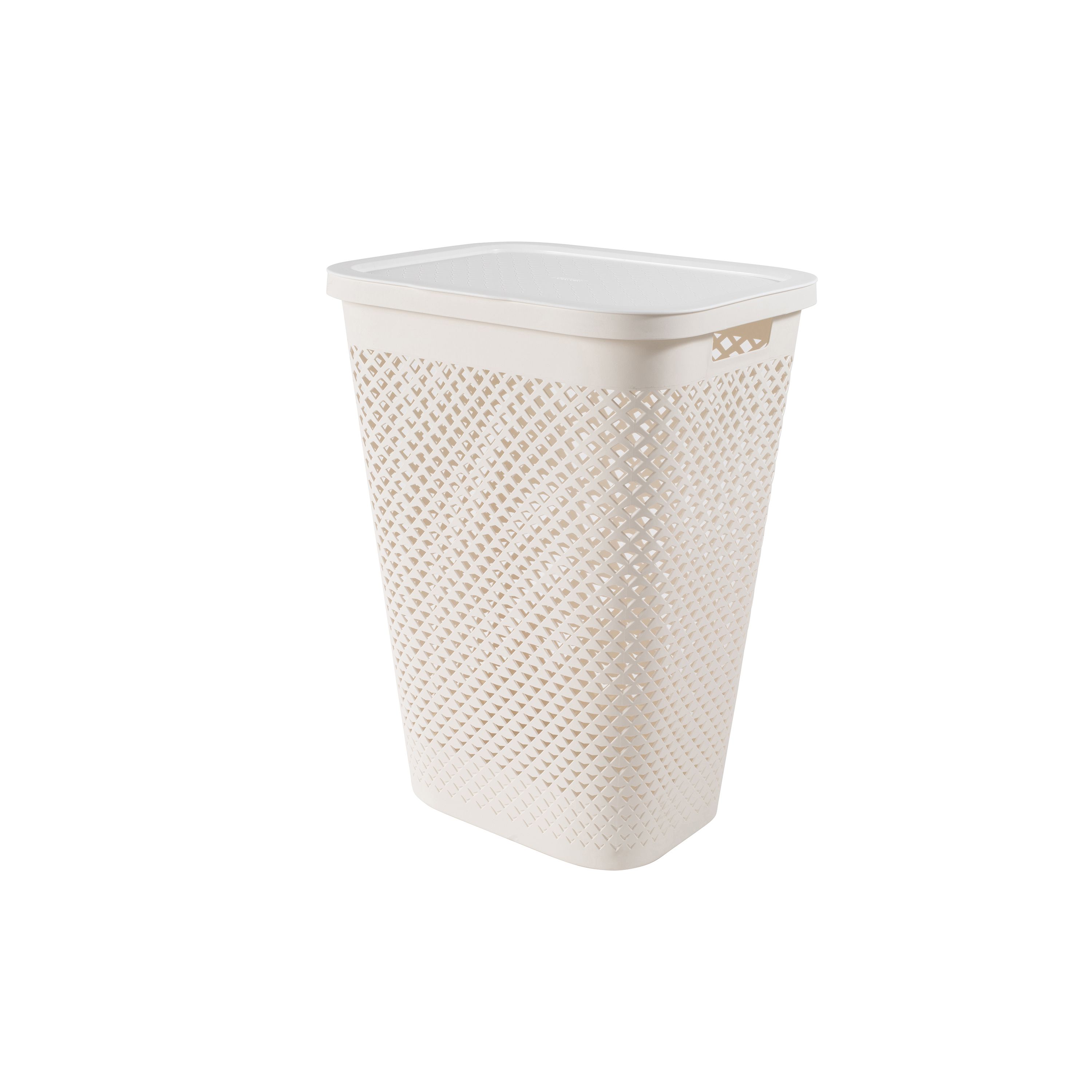 Curver Pure Oasis White Plastic Laundry hamper, 55L