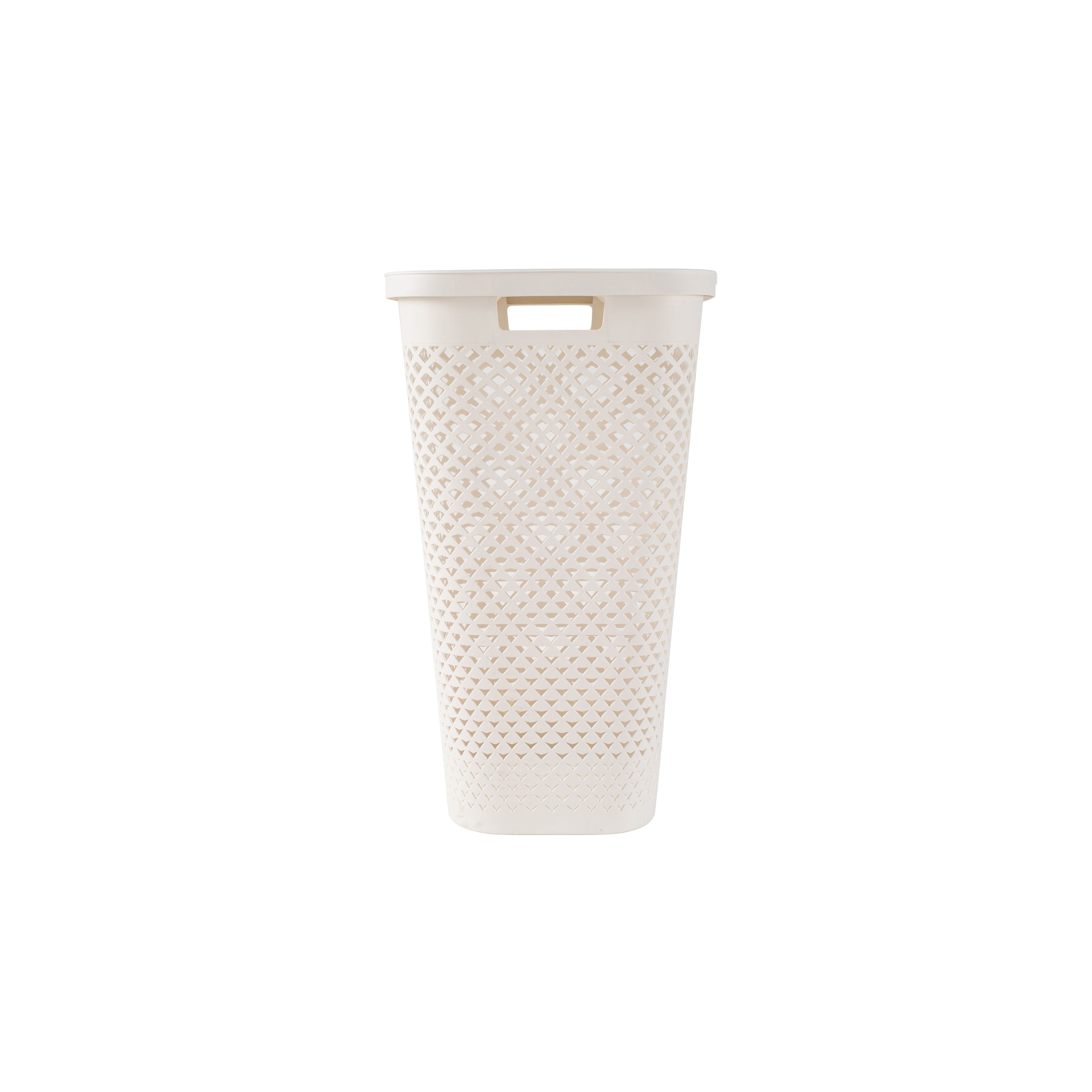 Curver Pure Oasis White Plastic Laundry hamper, 55L
