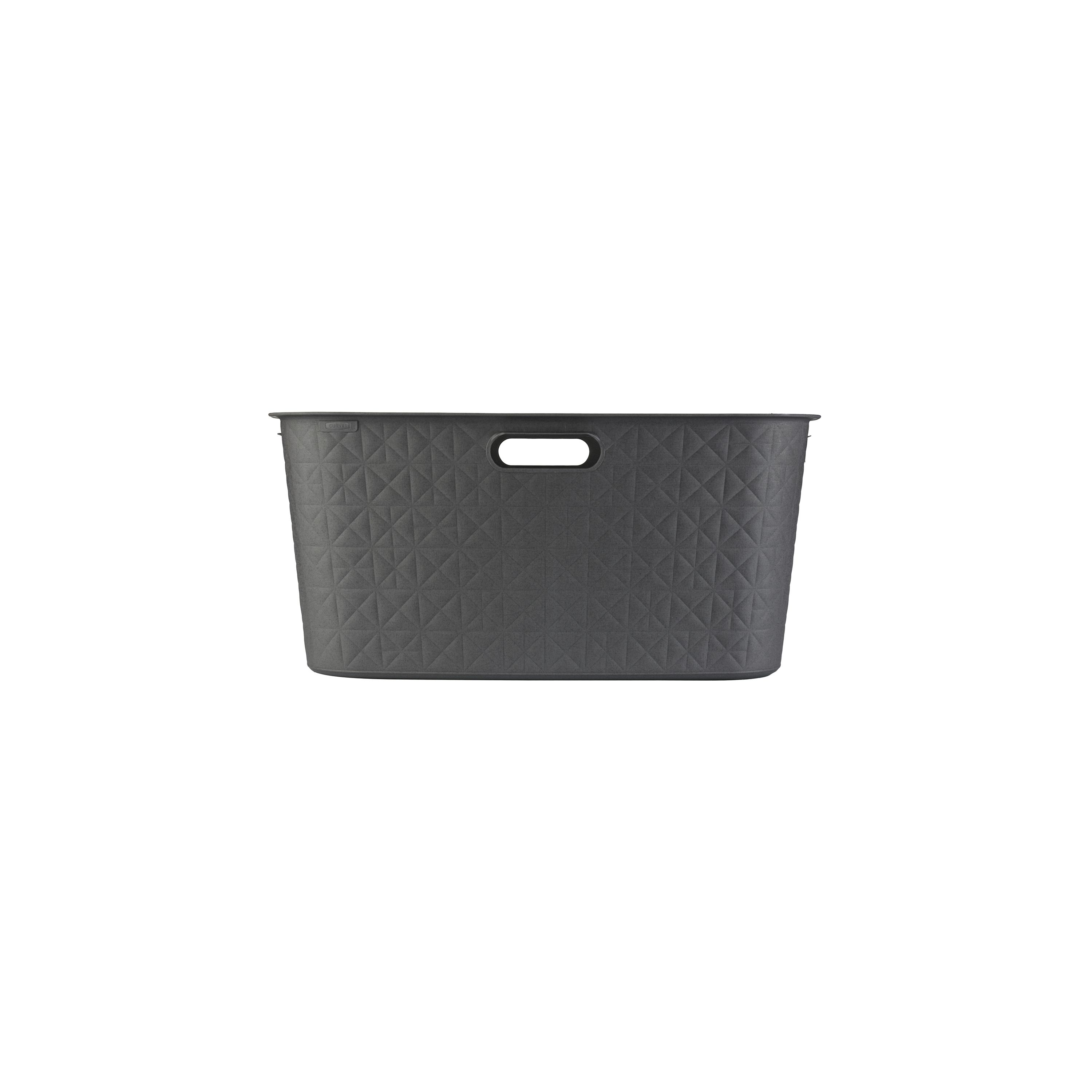Curver Softex Grey Plastic Large Laundry basket, 45L