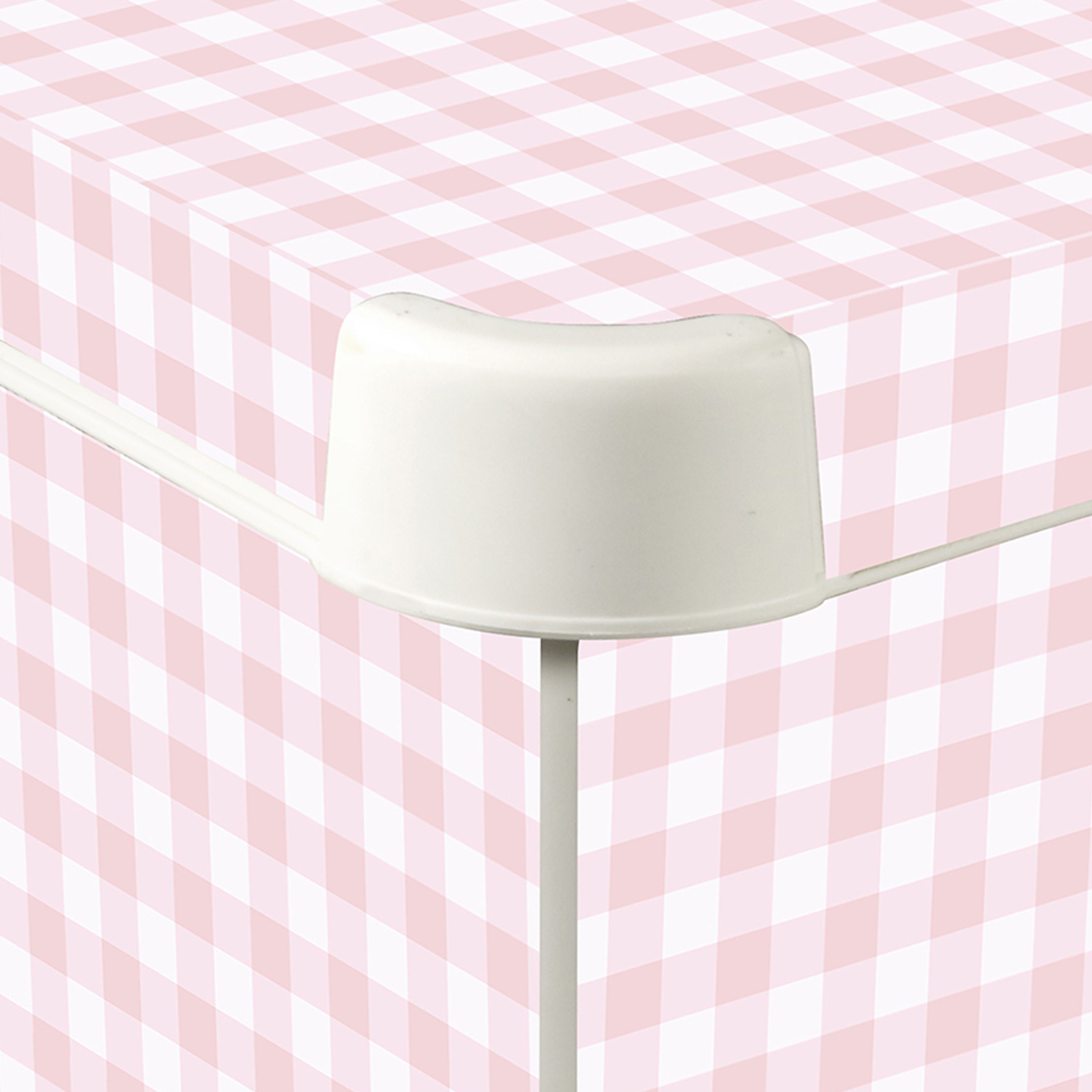 Curver Stockholm Deco Pink & White Gingham 22L Large Plastic Stackable ...