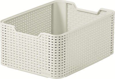 Curver Vintage white Plastic Basket (H)17.2cm (W)29cm | DIY at B&Q