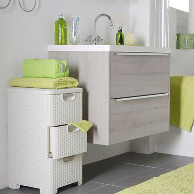 Curver Vintage white Plastic Tower unit