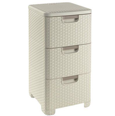 Curver Vintage white Plastic Tower unit