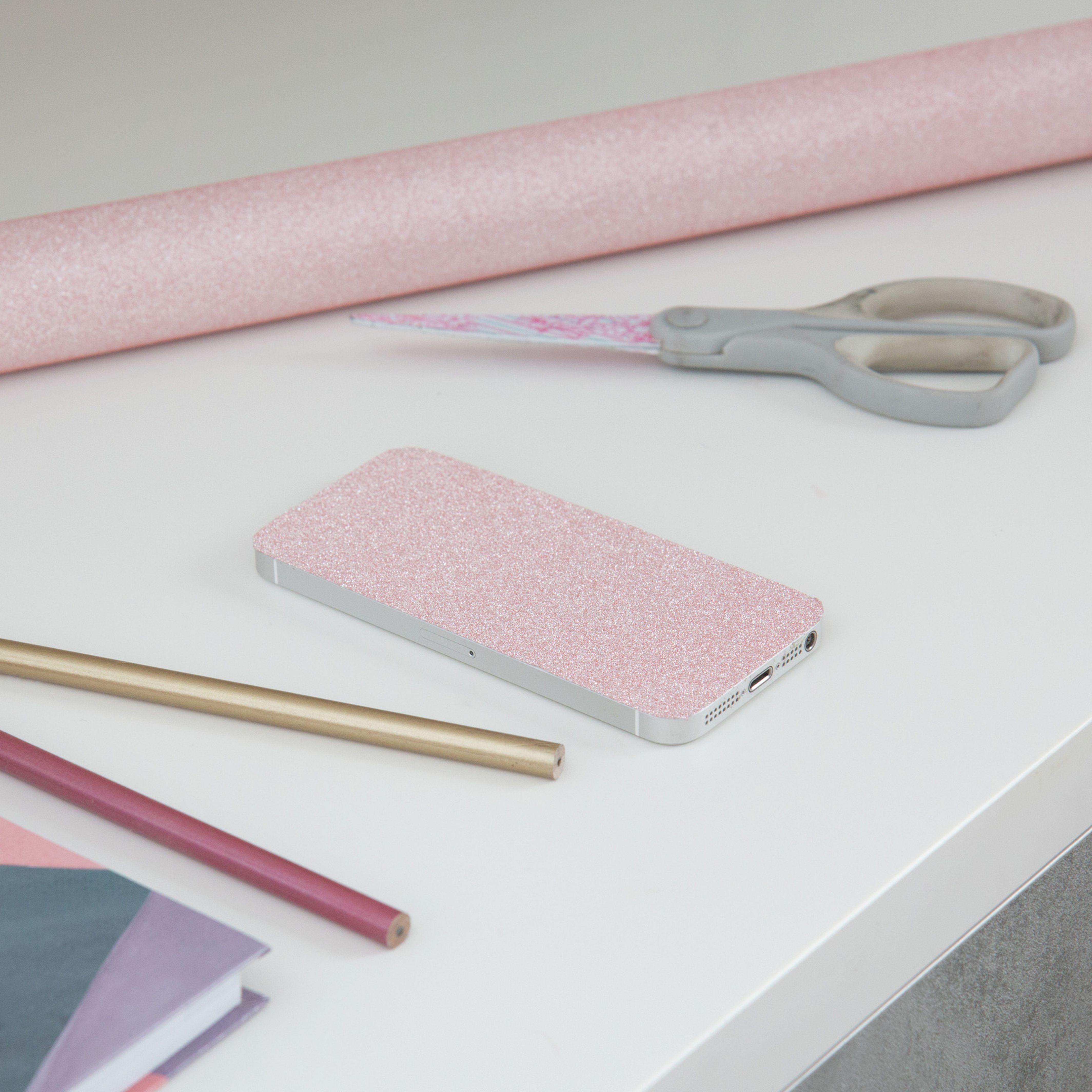 D-C-Fix Metallic pink glitter Mid sheen Pink Self-adhesive film (L)2m ...