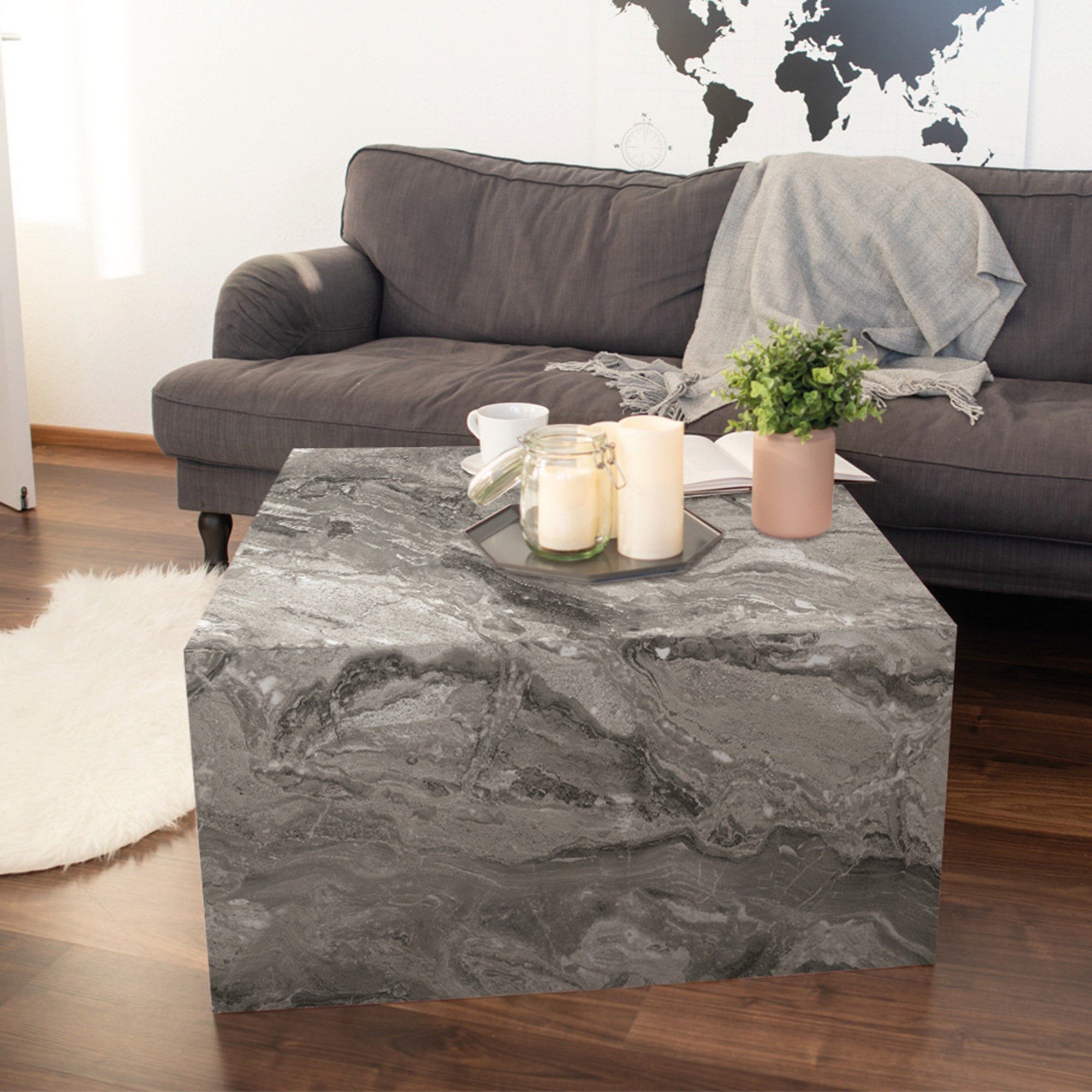 D-C-Fix Mid sheen Greige Marble & stone effect Self-adhesive film (L)2m ...