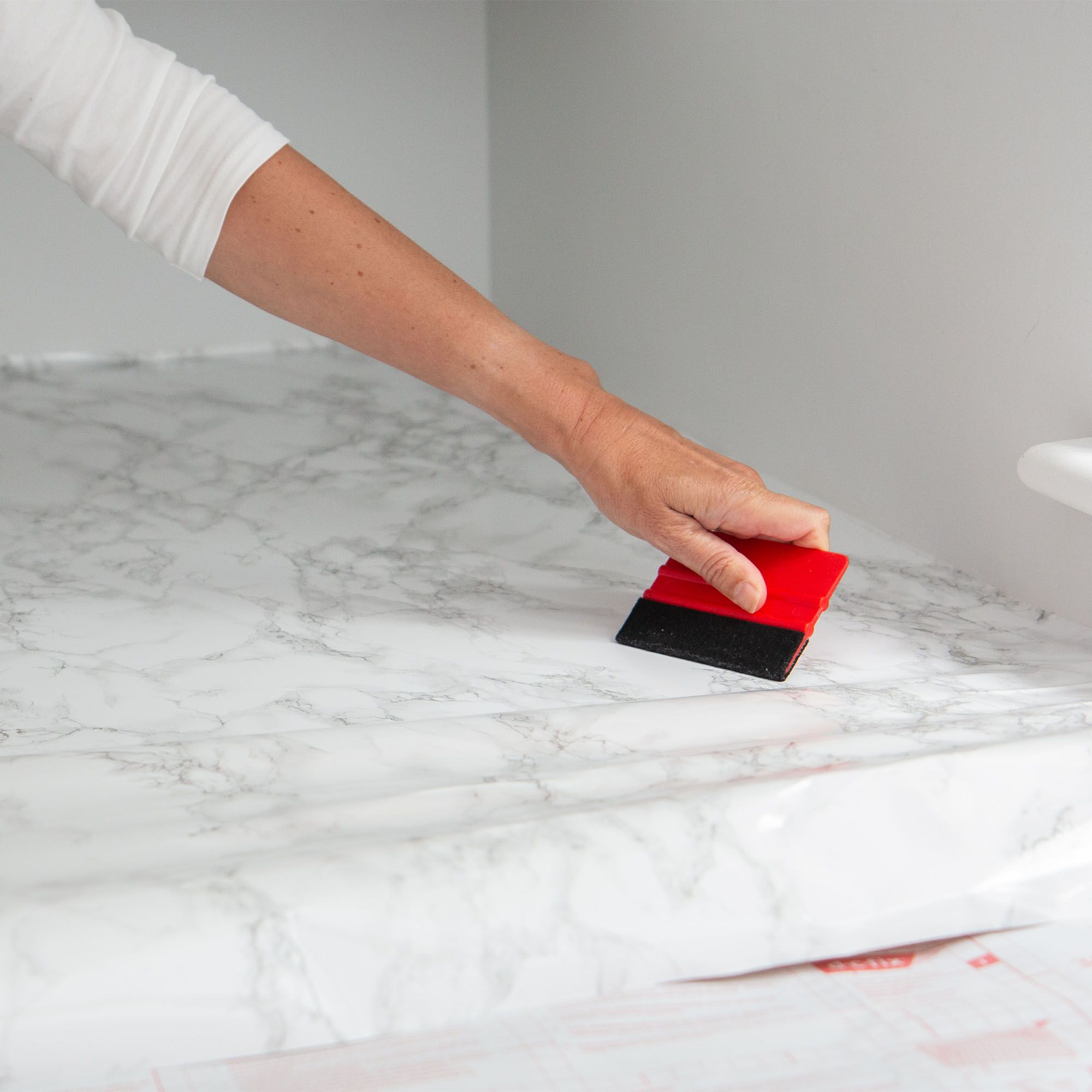 D-C-Fix Mid sheen White & Grey Marble effect Self-adhesive film (L)2.1m ...