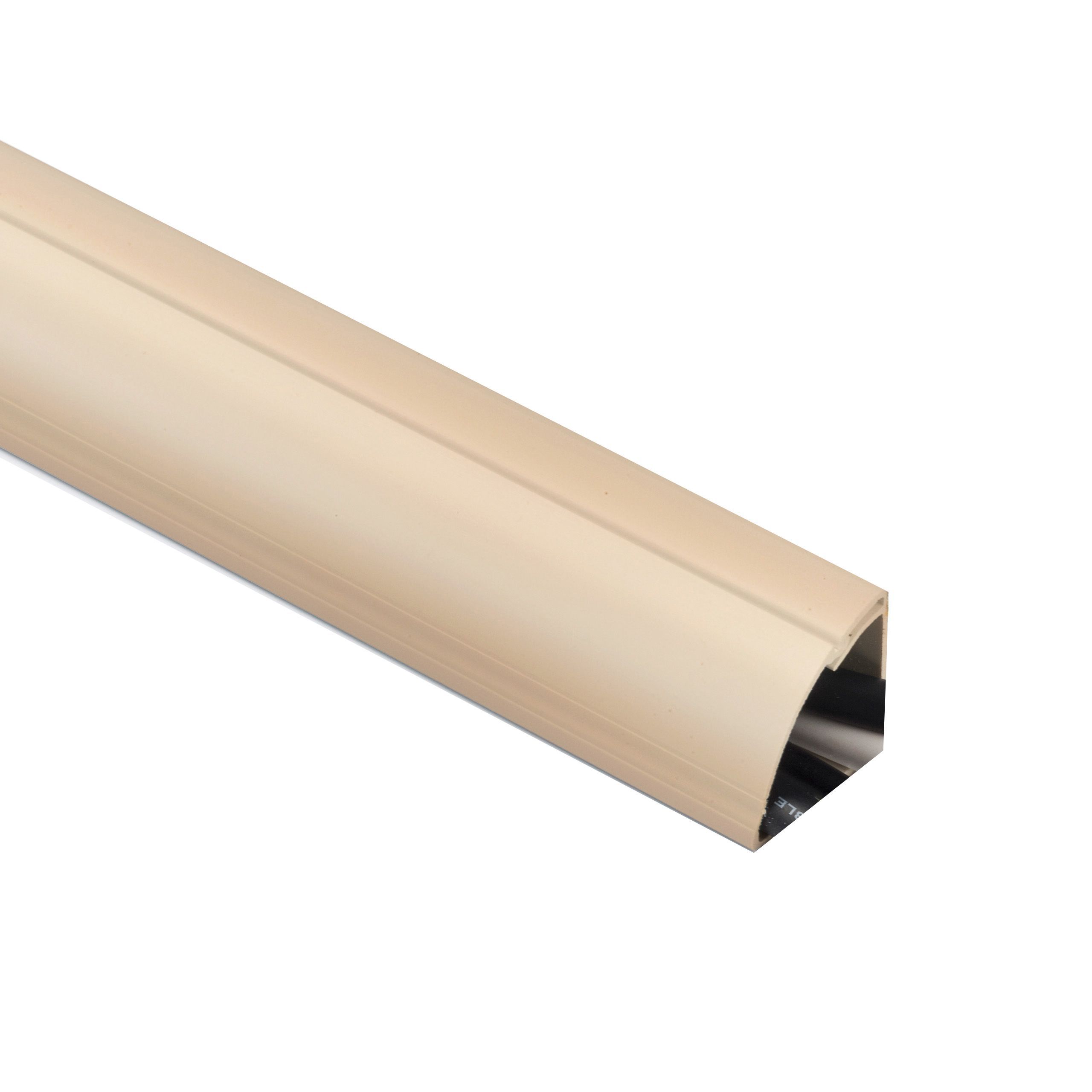 D-Line Cream 30mm Quarter-circle Trunking length, (L)2m | DIY at B&Q