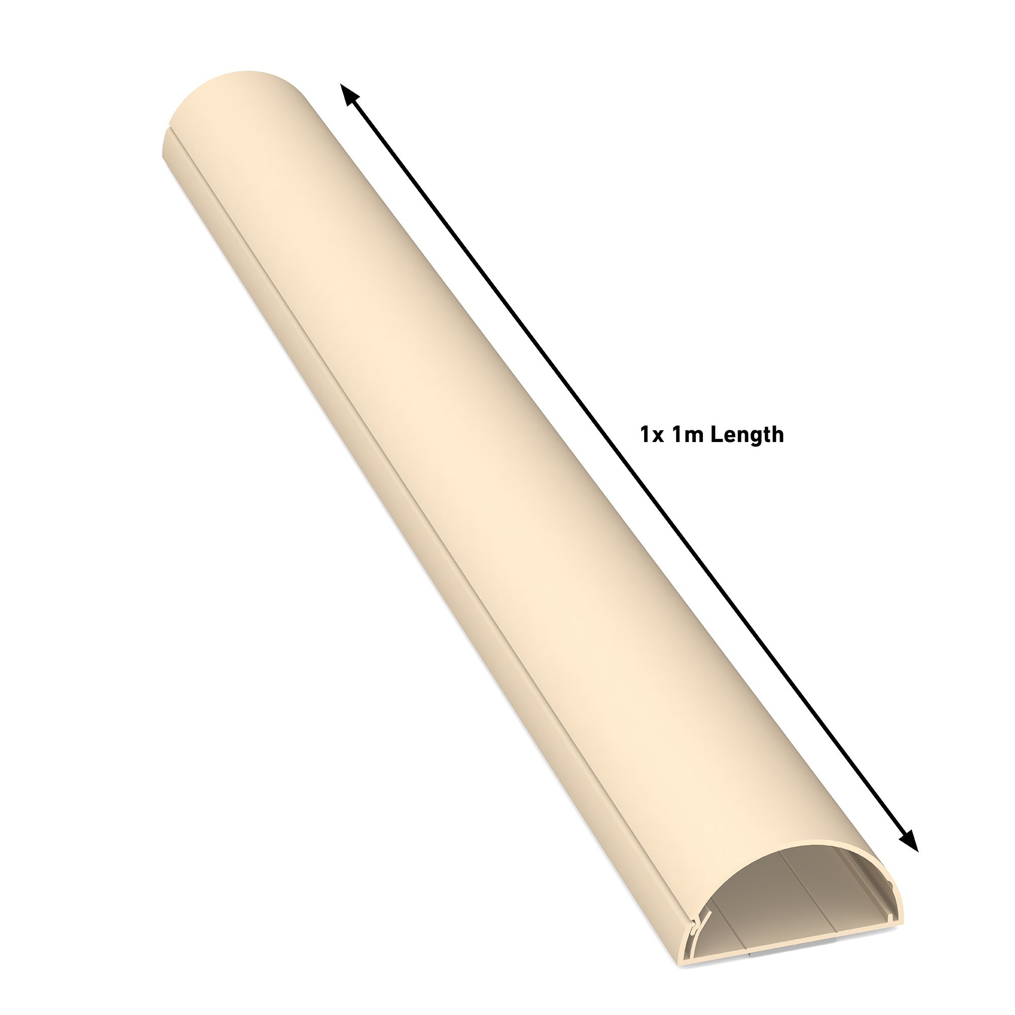 D-Line Magnolia Semi-circle Decorative trunking (D)25mm