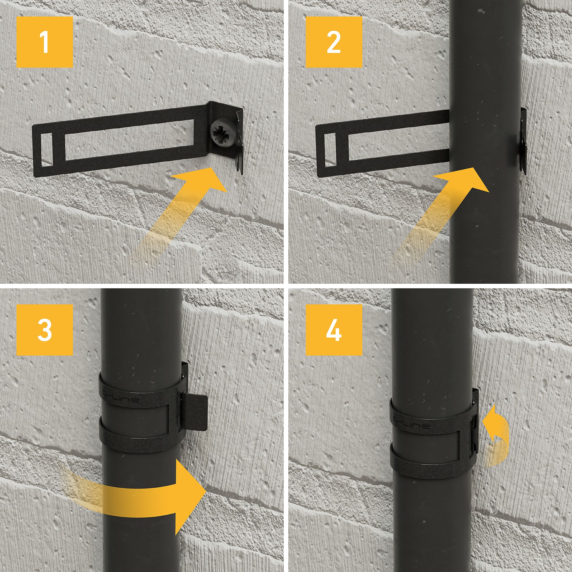 D-Line Steel 20mm Black Fire-rated Conduit saddle, Pack of 5