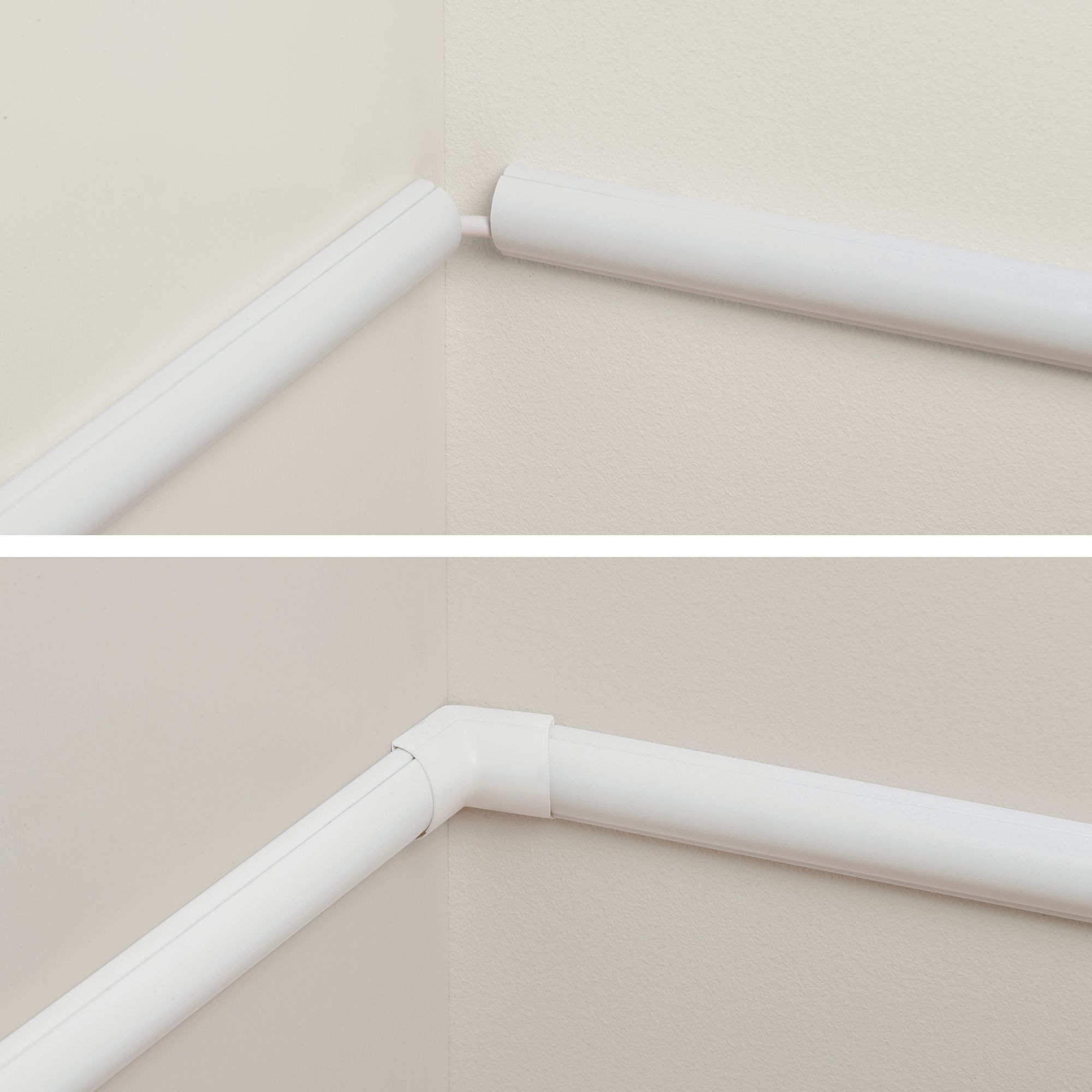 D-Line White 30mm x 15mm Internal Plastic Trunking angle, Pack of 2
