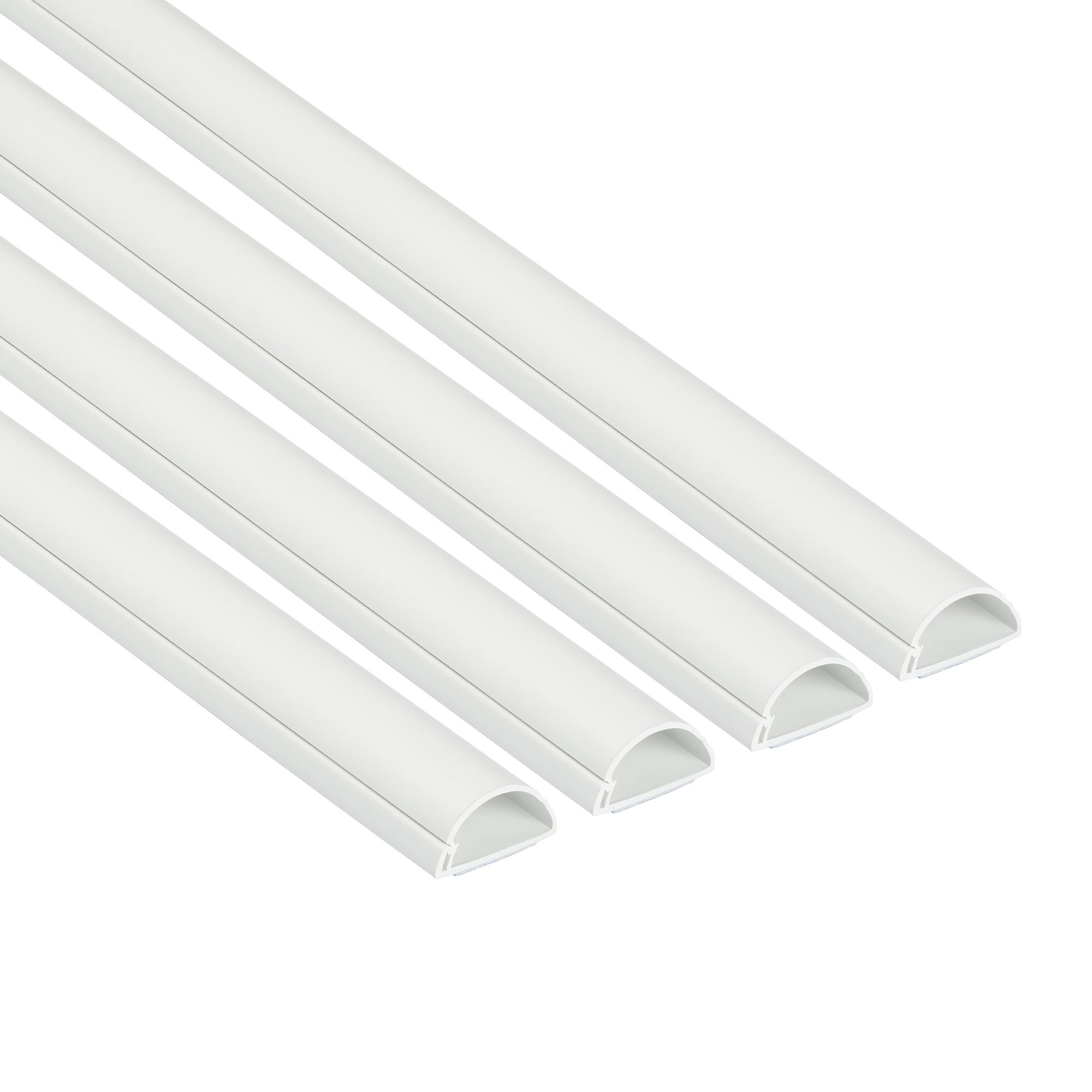 D-Line White Semi-circle Decorative trunking (H)15mm, Pack of 4 | DIY ...