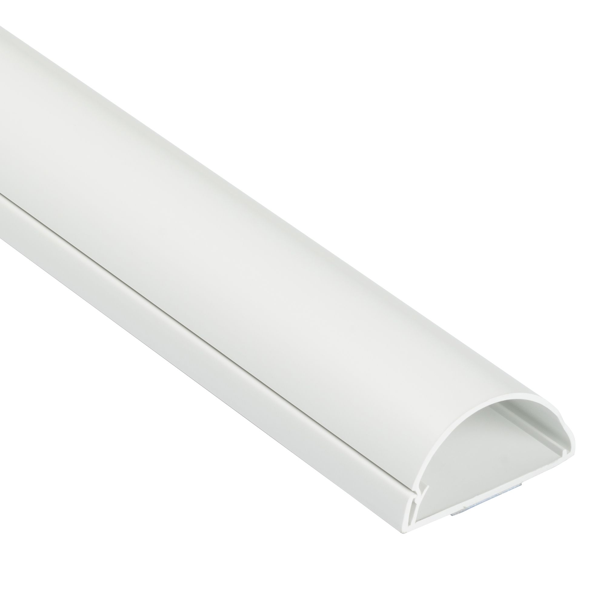 D-Line White Semi-circle Decorative trunking (H) 25mm x (W) 50mm (H)25mm