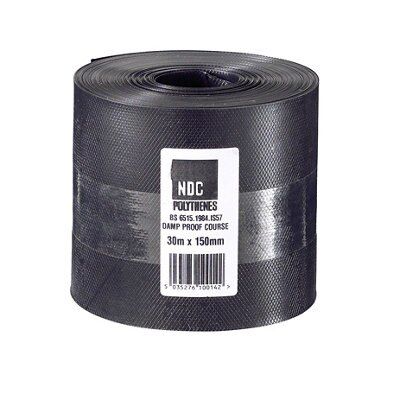 Damplas Black 500 Micron Damp proof course, (L)30m (W)150mm