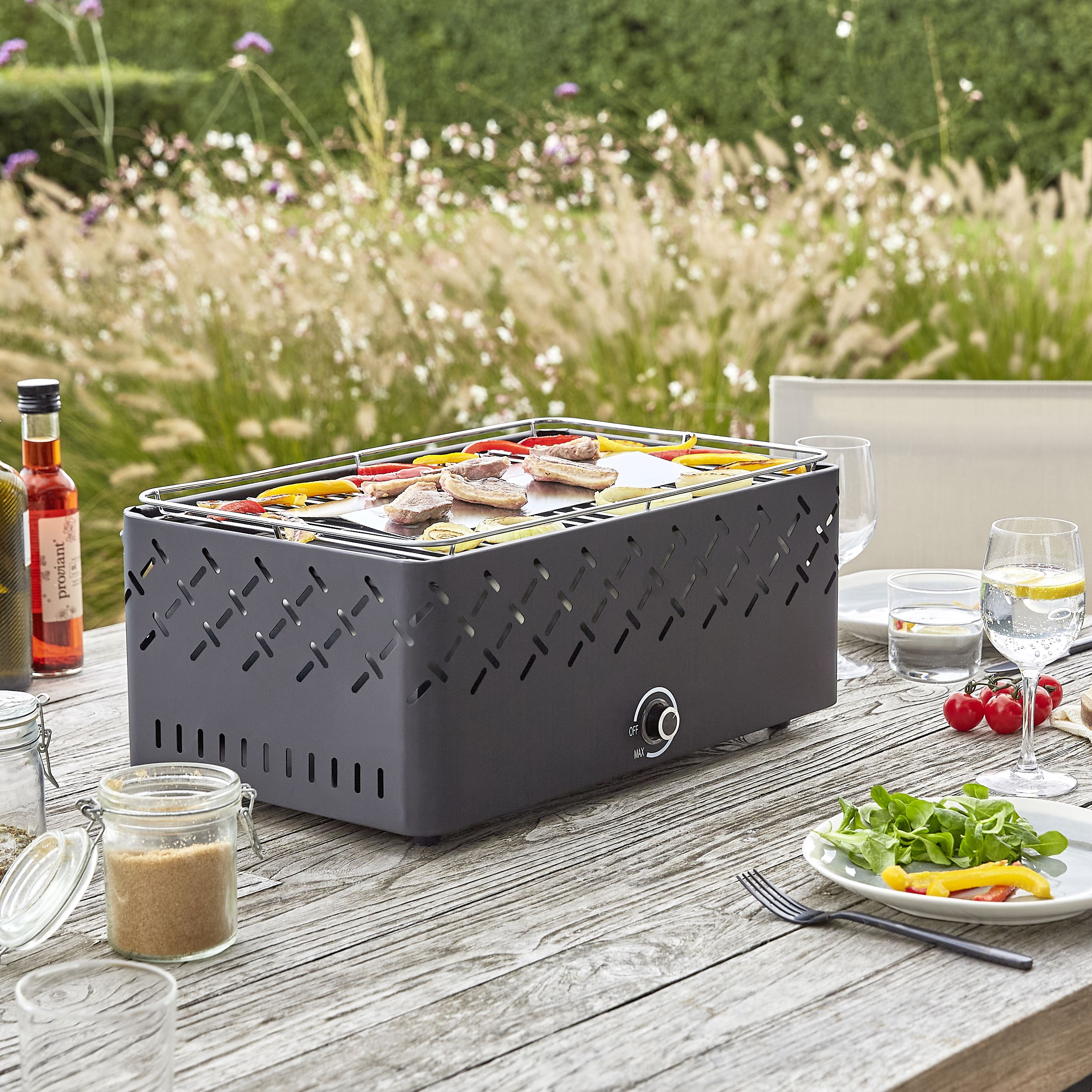 Danto Black Charcoal rectangle BBQ