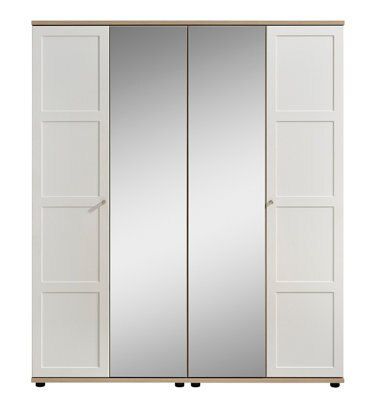 Darcey White oak effect Triple Wardrobe (H)1932mm (W)1600mm (D)558mm