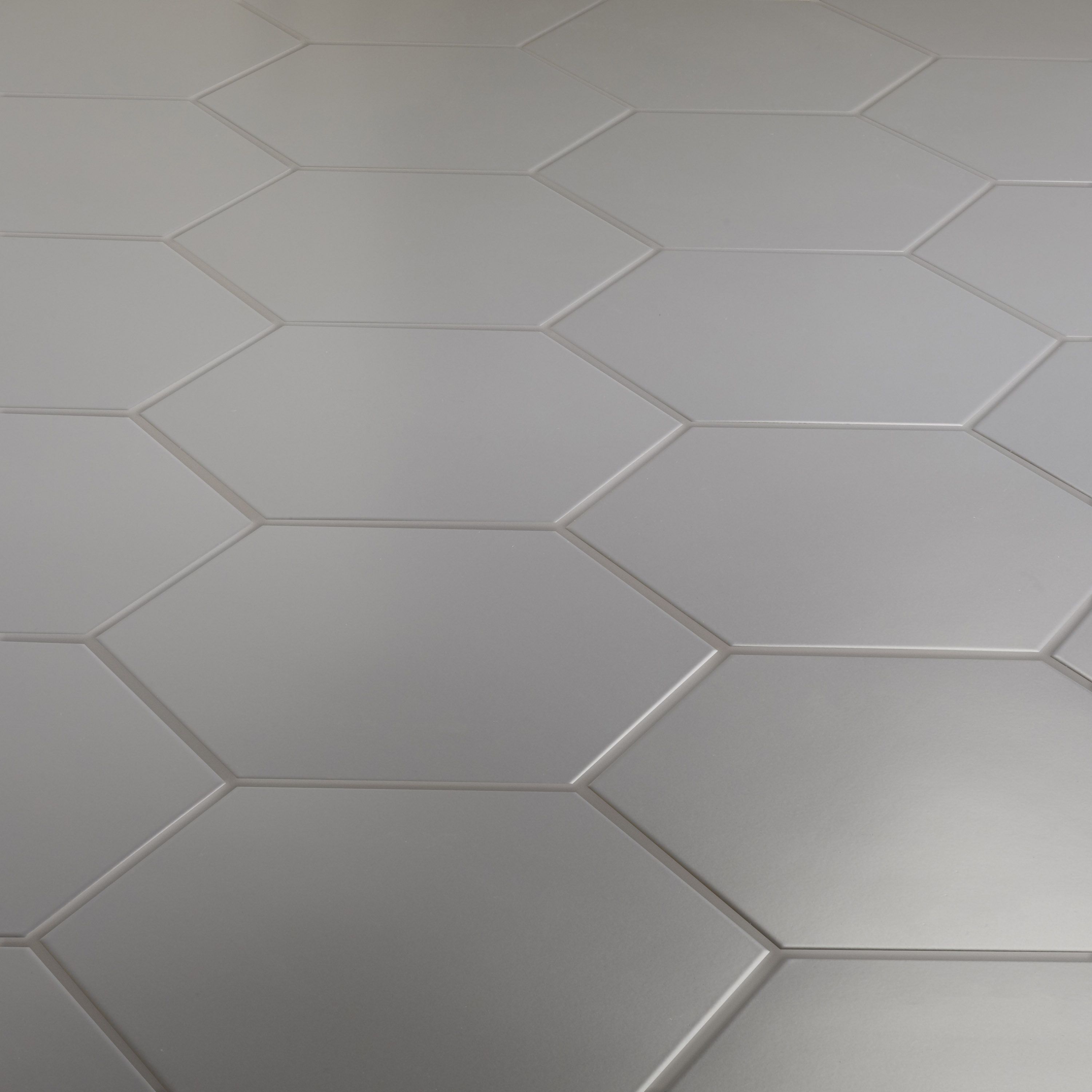 Dark grey Satin Stone effect Porcelain Wall & floor Tile, Pack of 18 ...