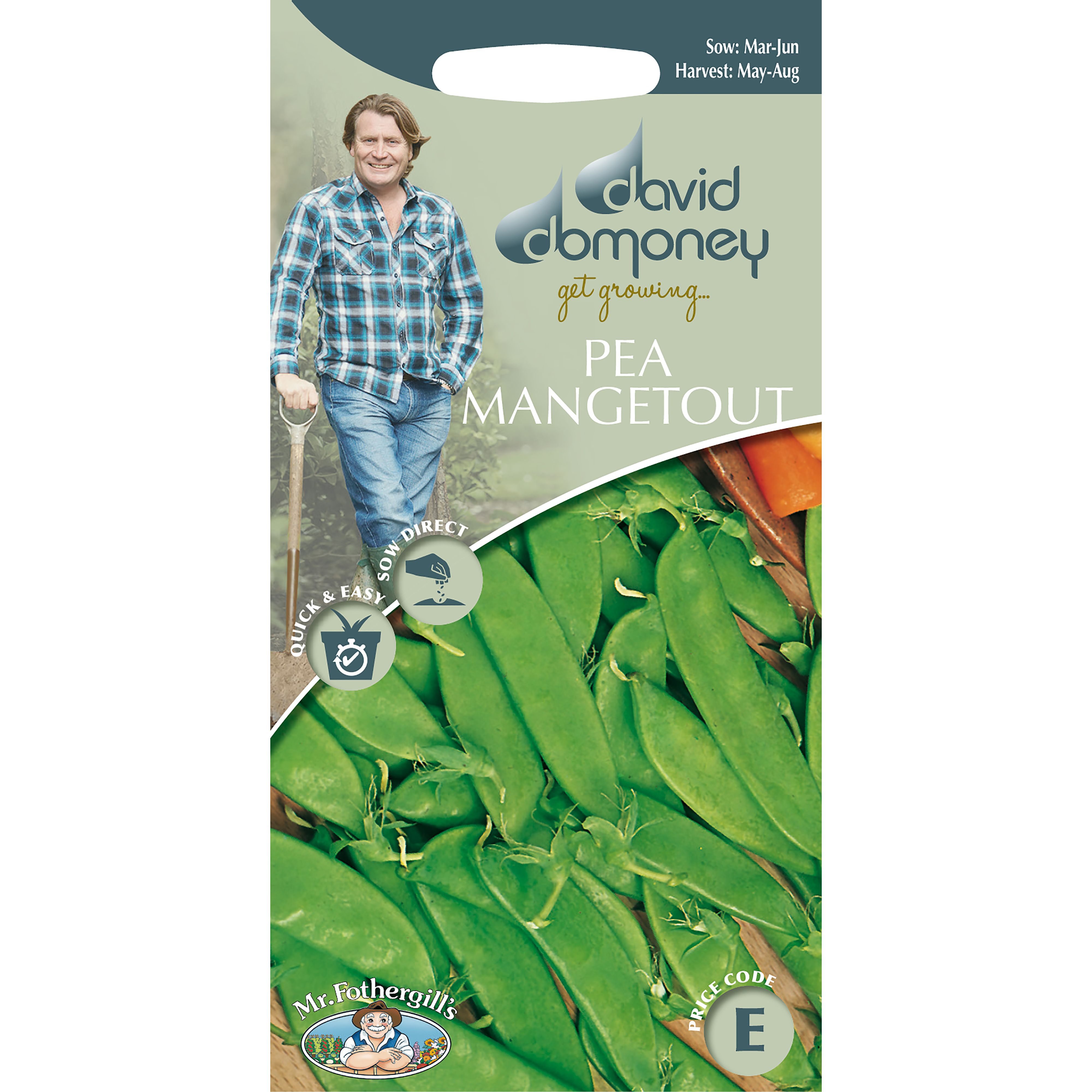 David Domoney (Mangetout) Norli Pea Seed | DIY at B&Q