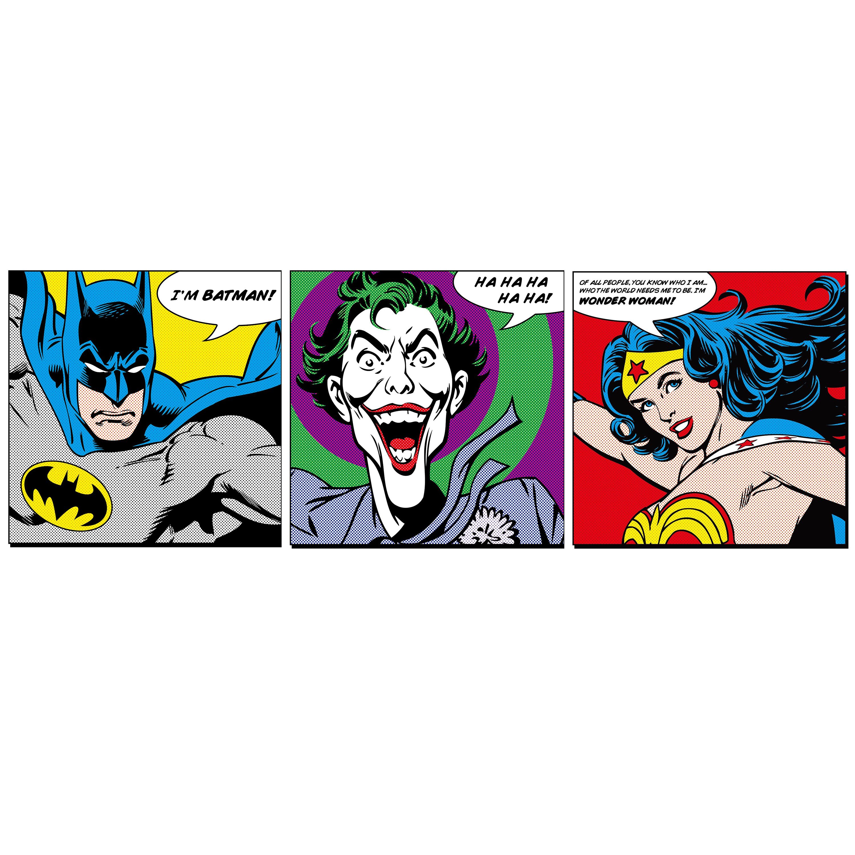 DC faces Multicolour Wall art, Set of 3 (H)30cm x (W)30cm | DIY at B&Q
