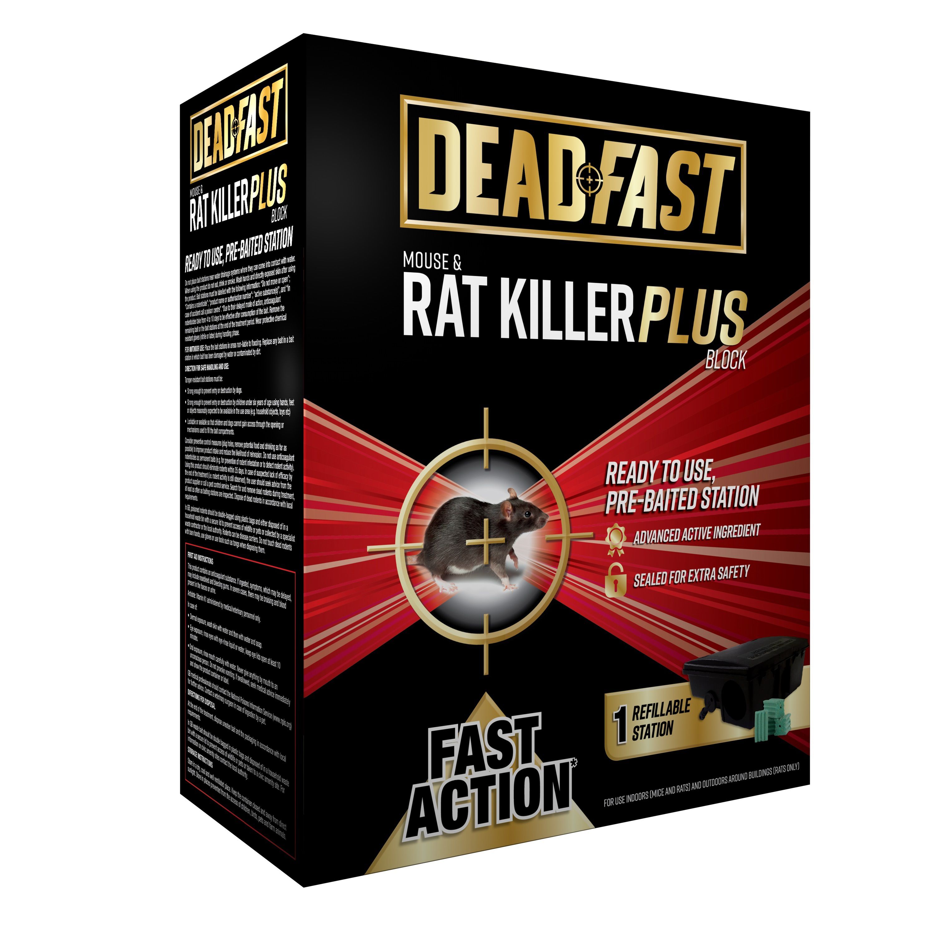 Deadfast RatKillerPlus Bait station, 100g