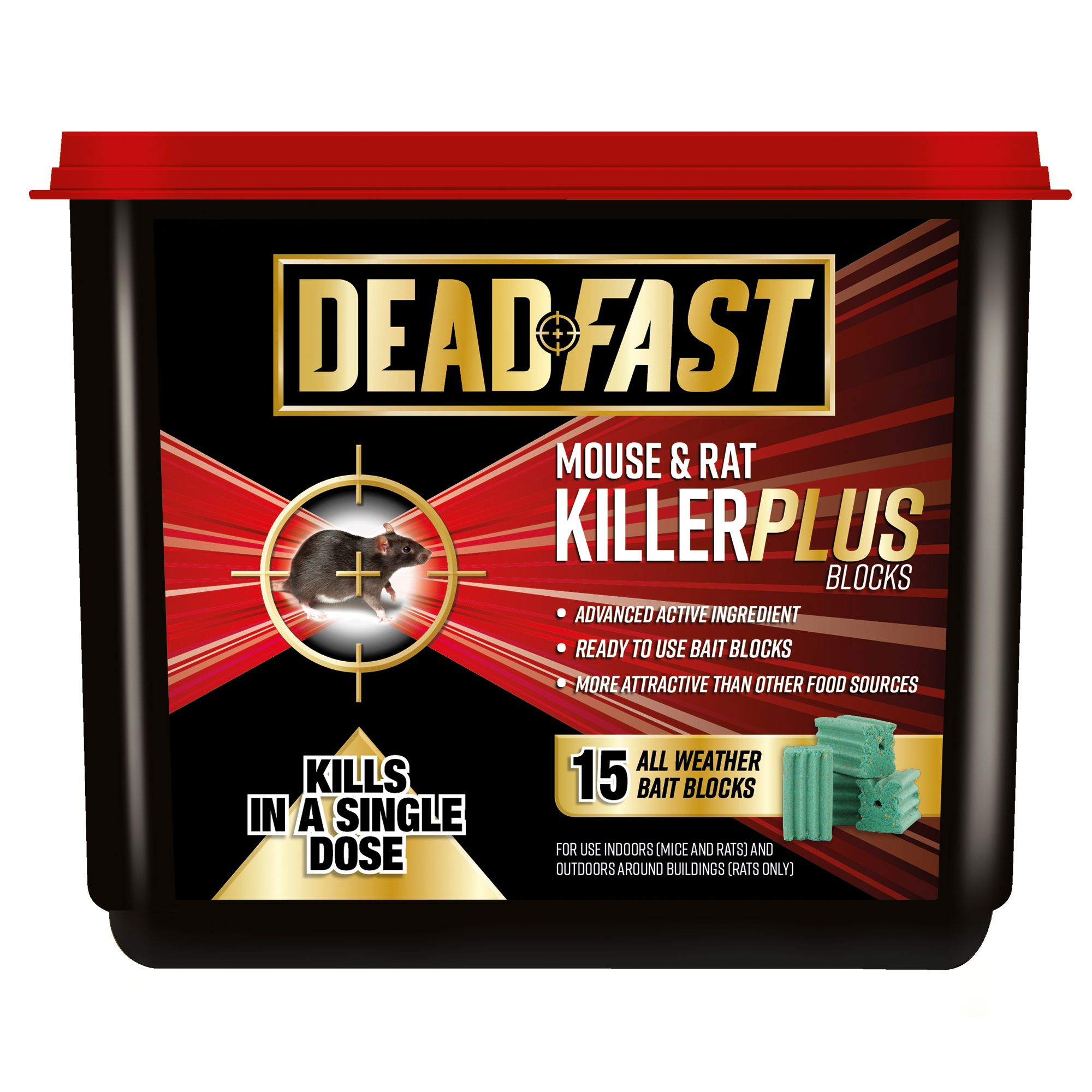 Deadfast Rodents Plus Rodent bait, Pack of 15, 300g
