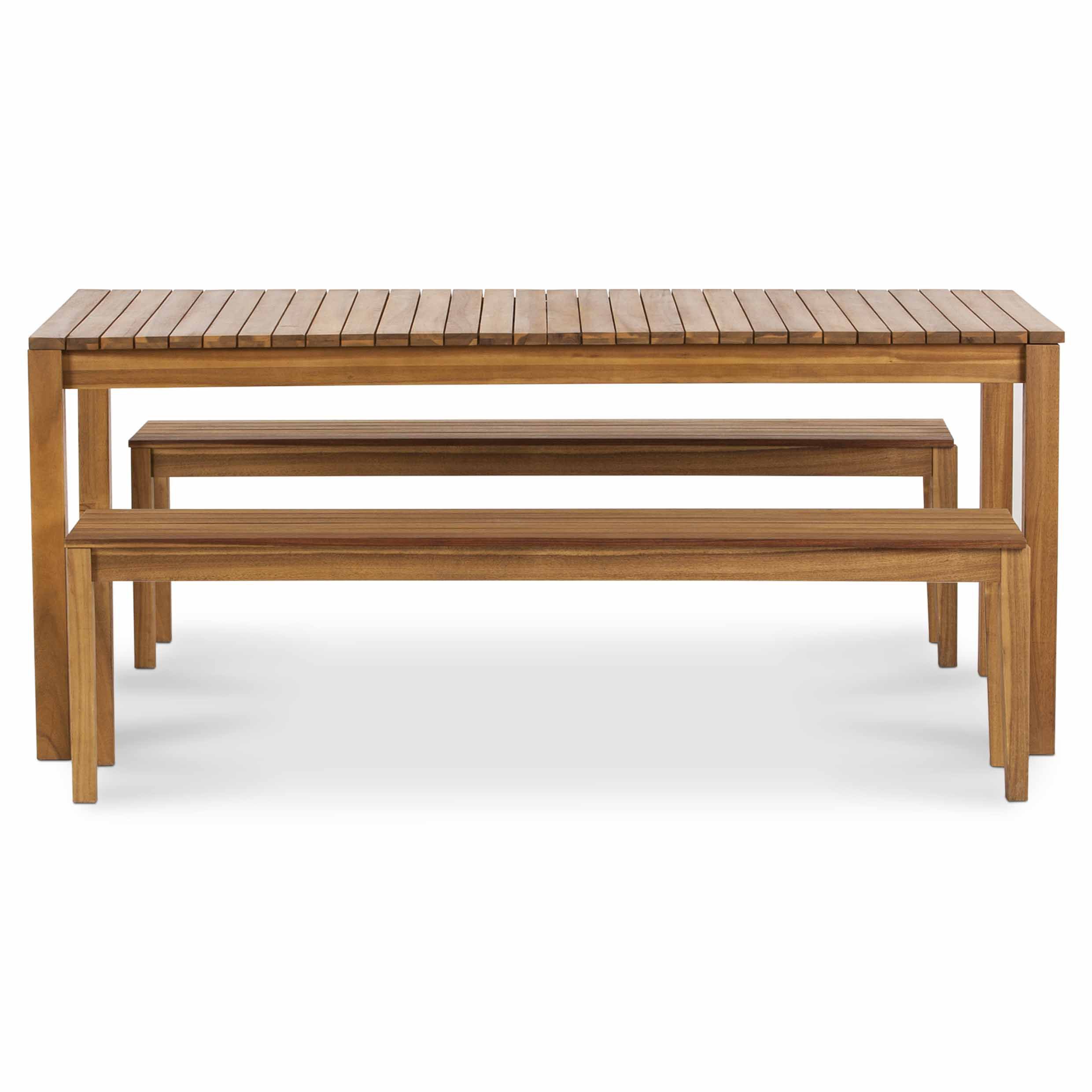 Denia Wooden Natural Bench | DIY at B&Q
