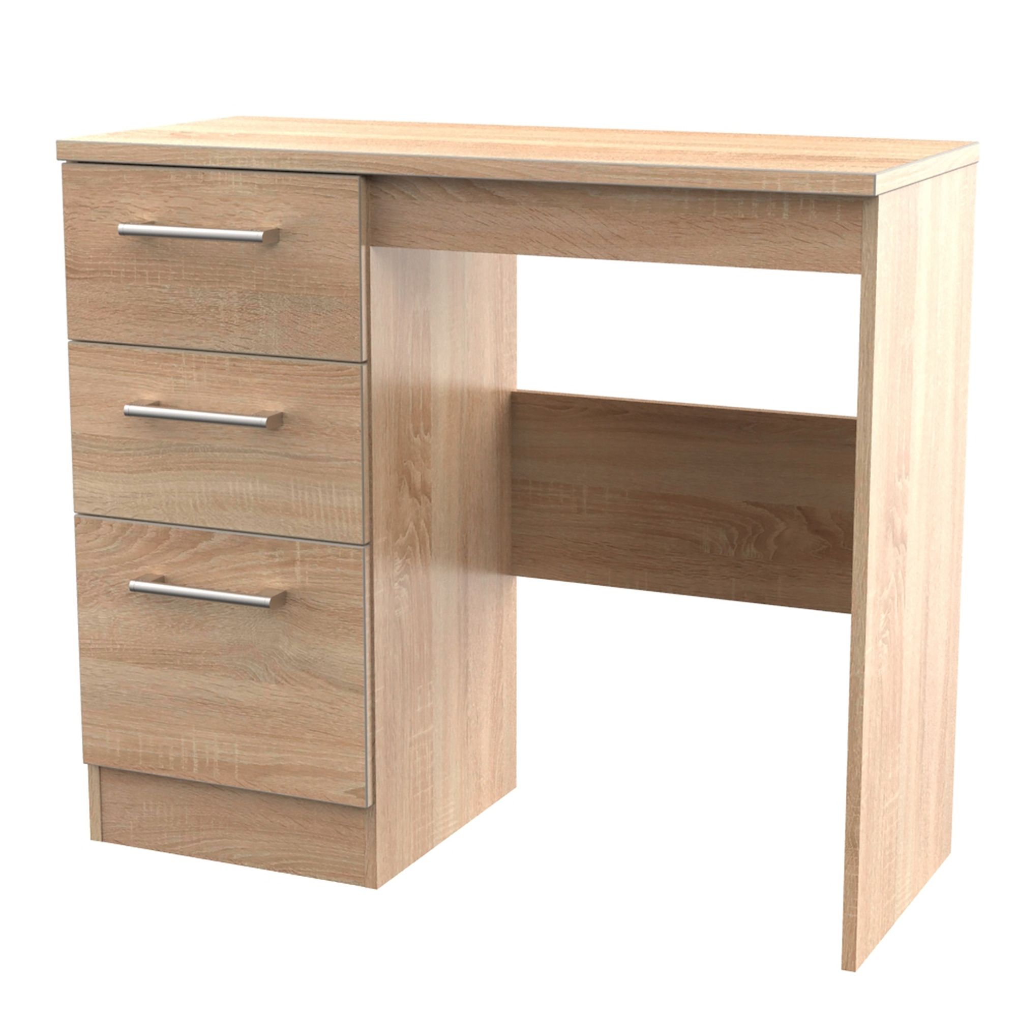 Devon Oak effect 3 Drawer Vanity unit (H)795mm (W)930mm (D)415mm | DIY ...