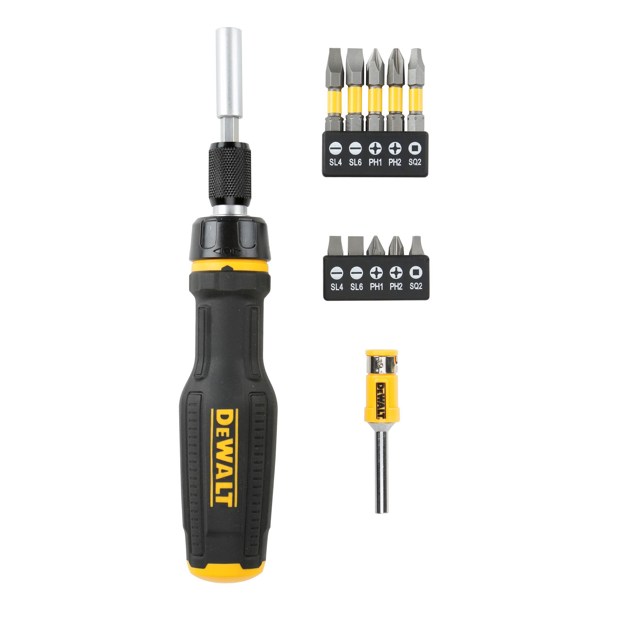 DeWalt 11 Piece Full fit telescopic ratcheting multi-bit screwdriver ...