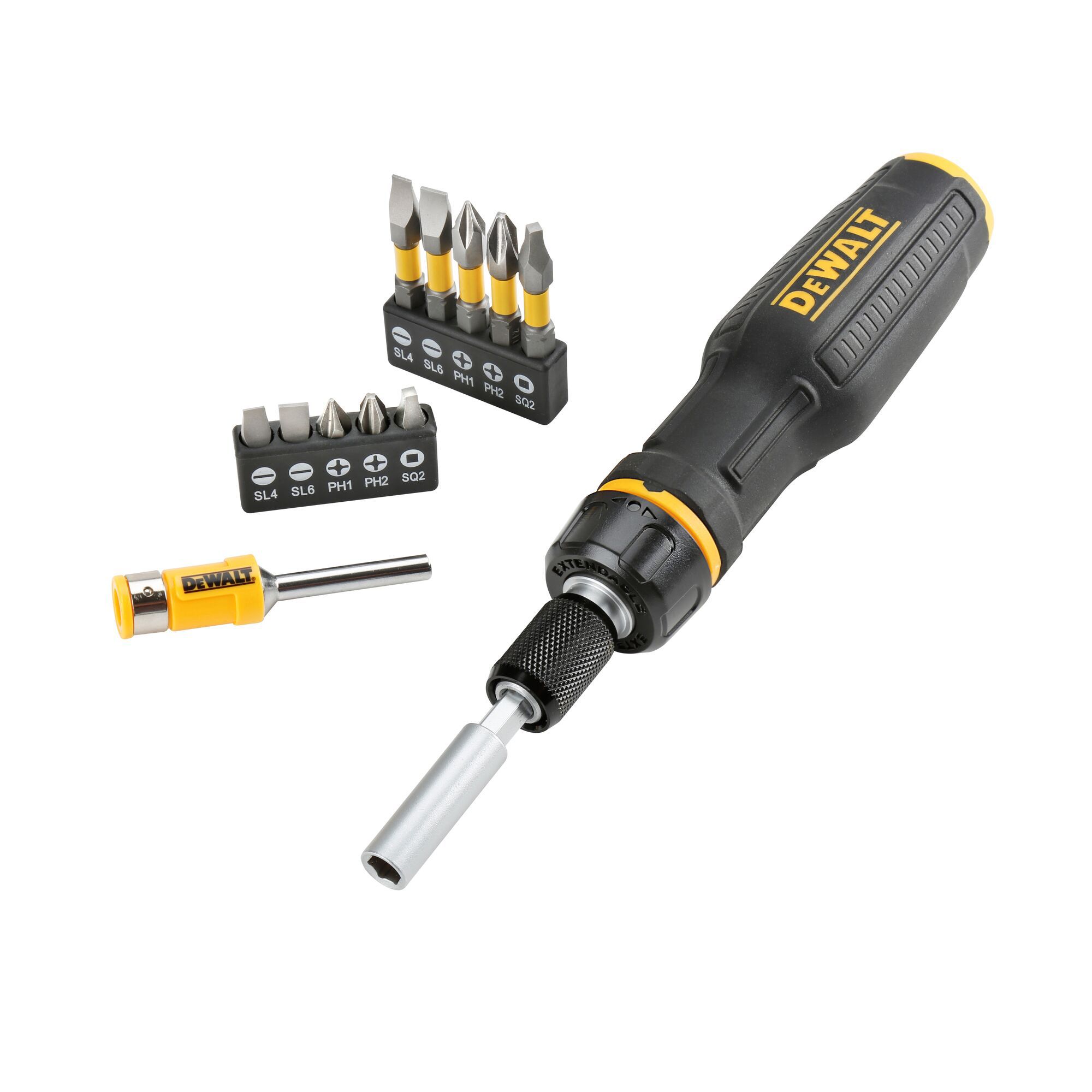 DeWalt 11 Piece Full fit telescopic ratcheting multi-bit screwdriver ...
