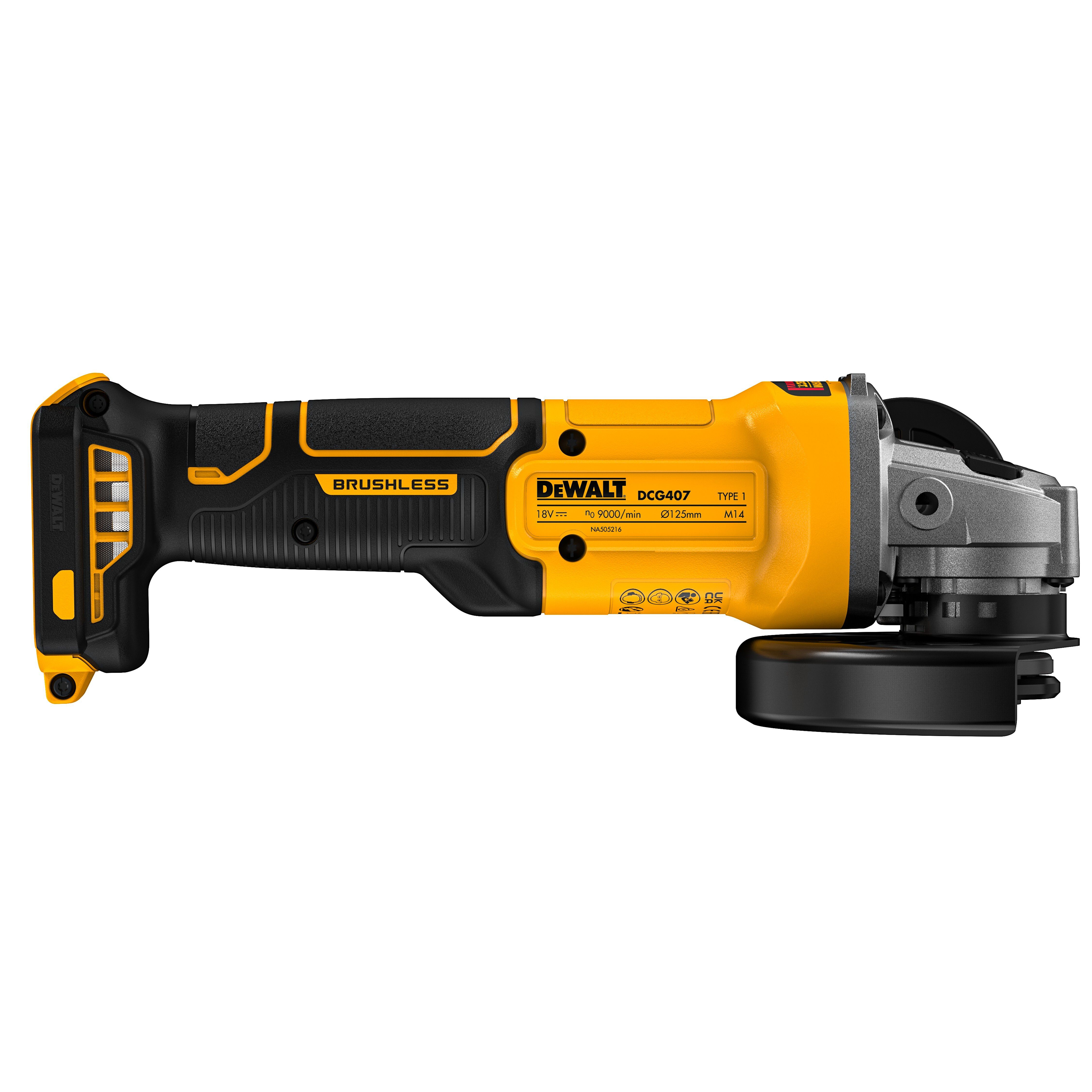 DeWalt 18V XR 125mm Brushless Cordless Angle grinder (Bare Tool ...
