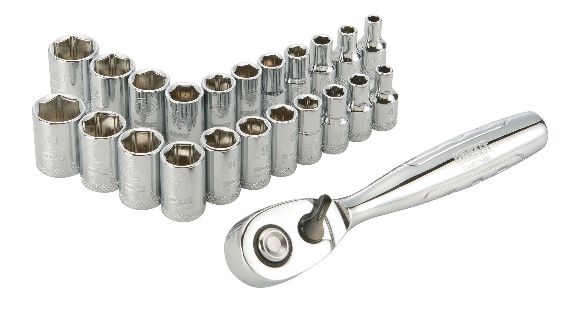 DeWalt 23 piece ¼" Socketry set