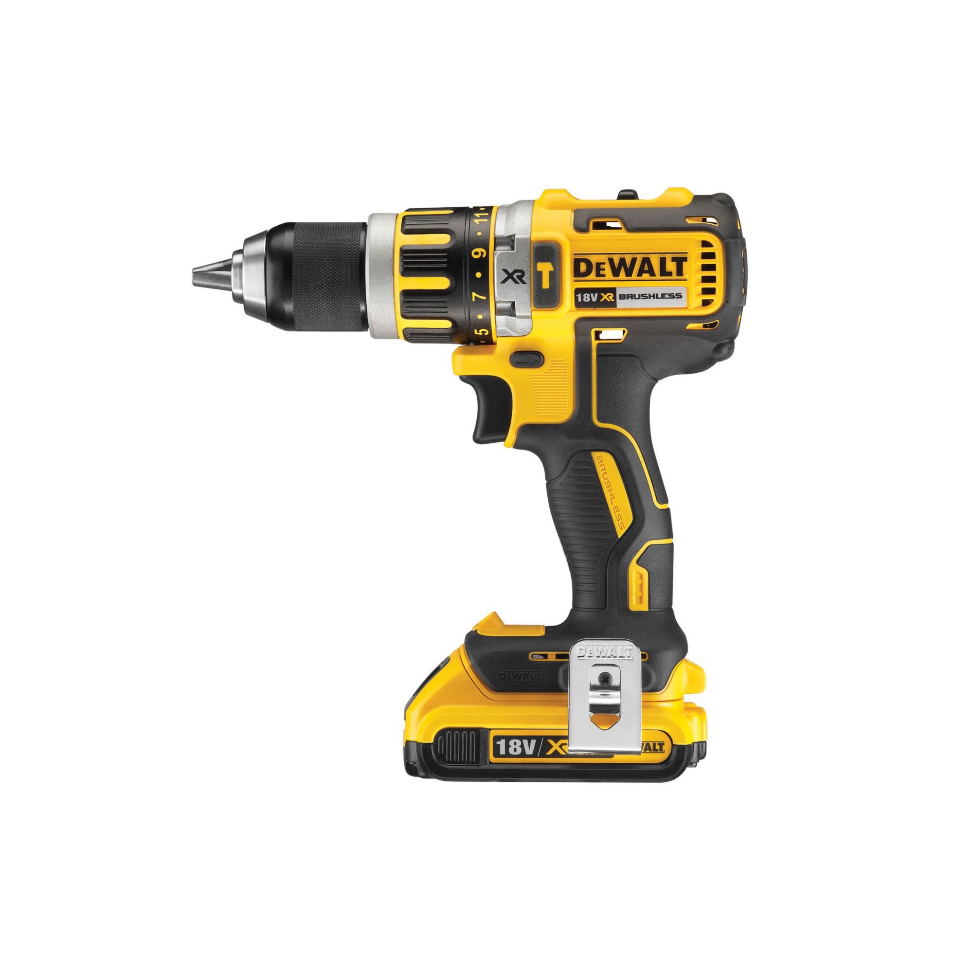 DeWalt XR 18V 2 x 2Ah Li-ion Brushless Cordless Combi drill DCD795D2-GB | DIY at B&Q
