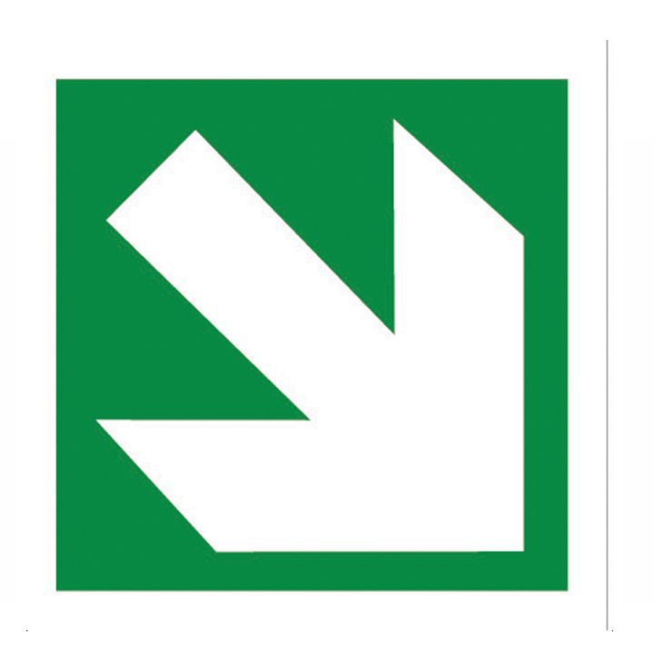 Diagonal arrow Self-adhesive labels, (H)150mm (W)150mm