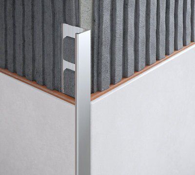 Diall 12.5mm Straight Aluminium Tile trim