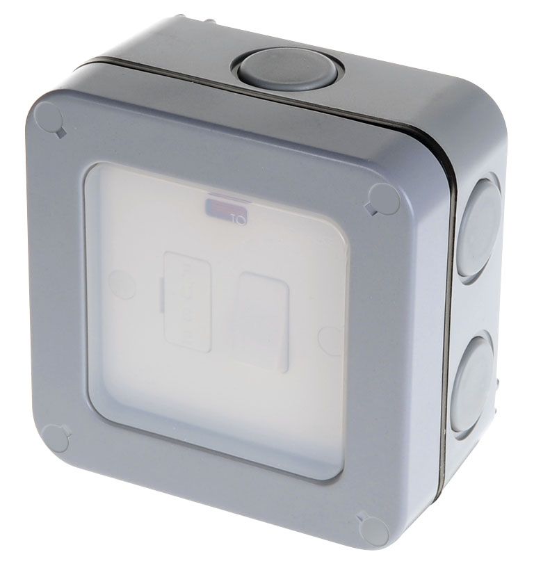 Diall 13A Grey Weatherproof fused connection unit | DIY at B&Q