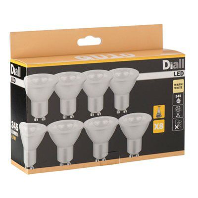 Diall 4.7W 345lm LED Light bulb, Pack of 8