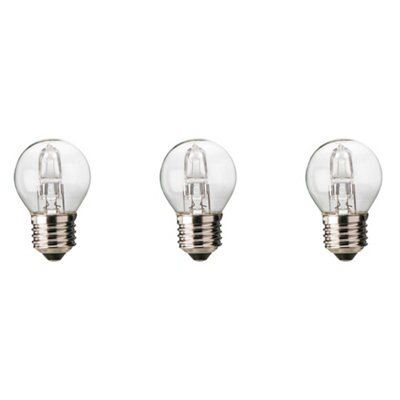 Diall 46W Mini globe Halogen Dimmable Light bulb, Pack of 3 | DIY at B&Q