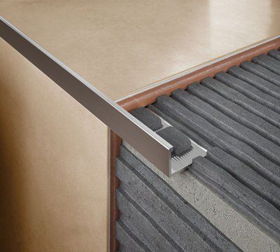 Diall 8mm Straight Aluminium Tile trim