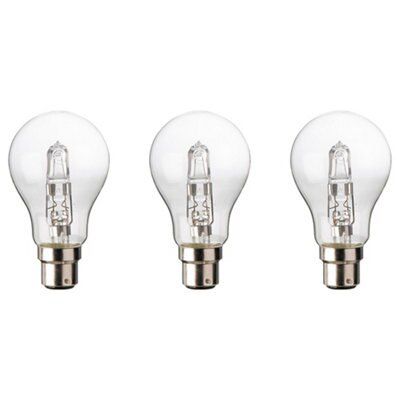 Diall B22 120W Classic Halogen Dimmable Light bulb, Pack of 3 | DIY at B&Q